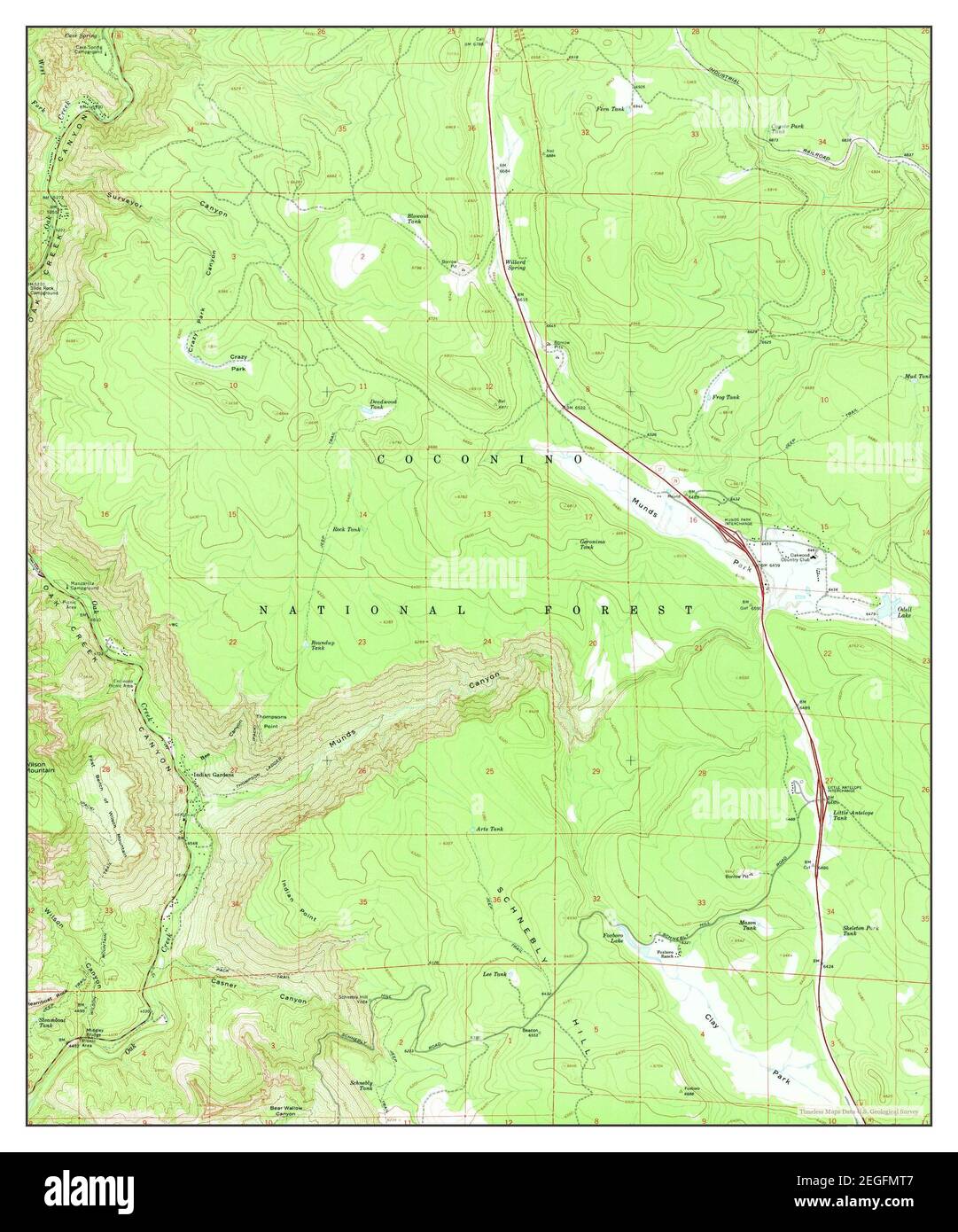 Munds Park, Arizona, map 1965, 1:24000, United States of America by ...