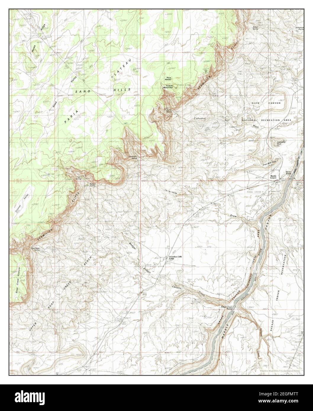 Navajo Bridge, Arizona, map 1985, 1:24000, United States of America by ...