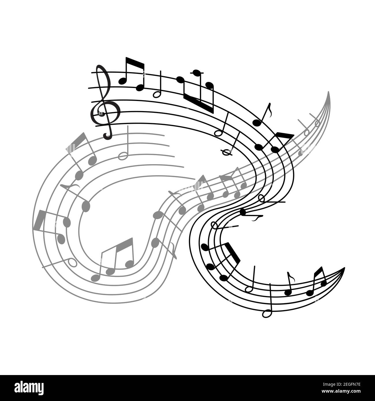 Musical staff or music stave poster for music concert. Vector musical ...