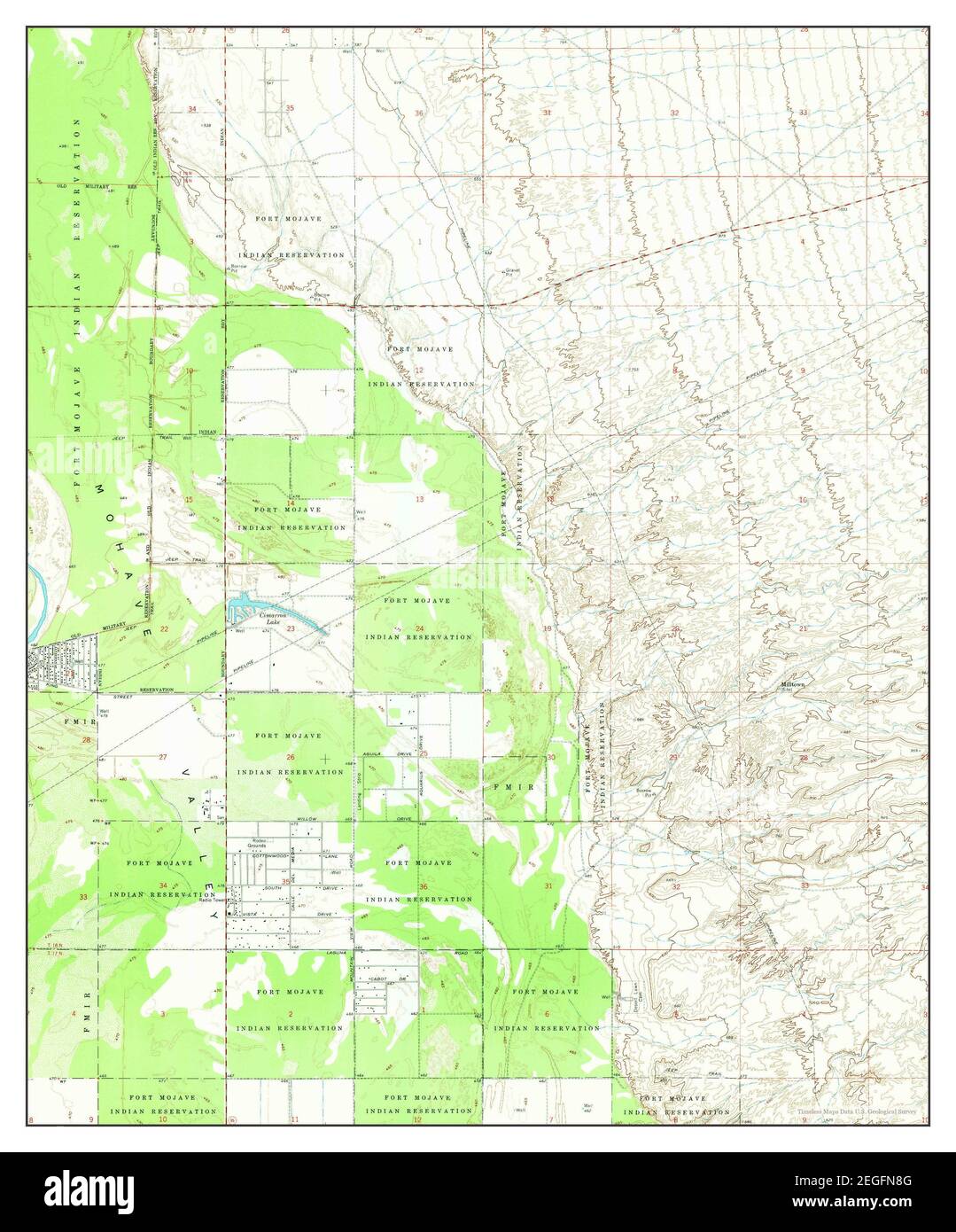 Needles NE, Arizona, map 1970, 1:24000, United States of America by ...