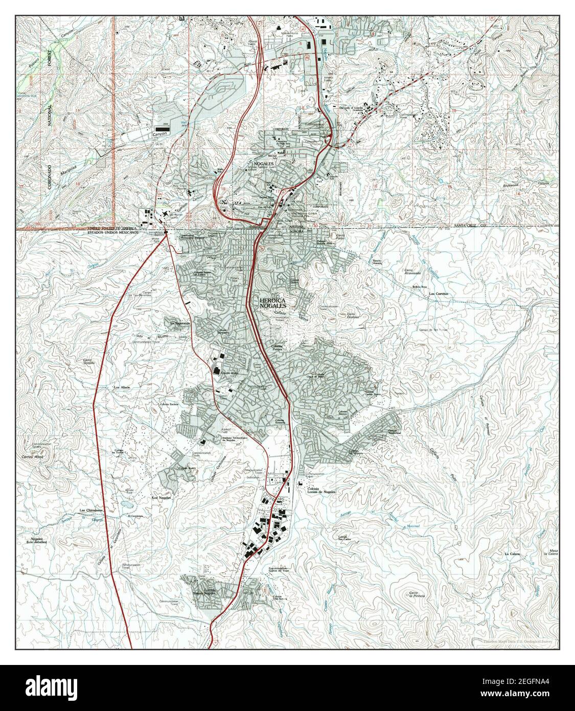 Map of nogales hi-res stock photography and images - Alamy