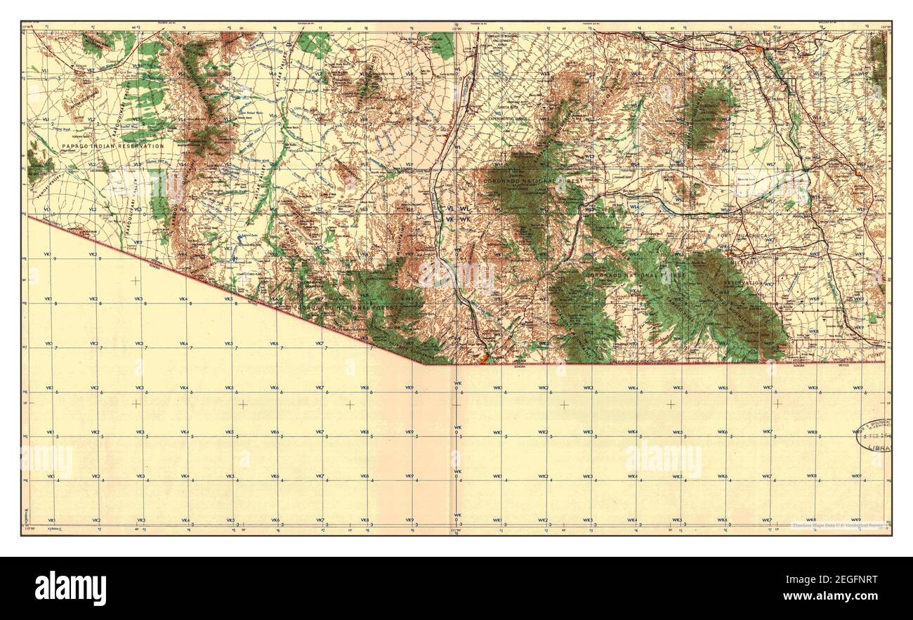 Nogales, Arizona, map 1958, 1:250000, United States of America by ...
