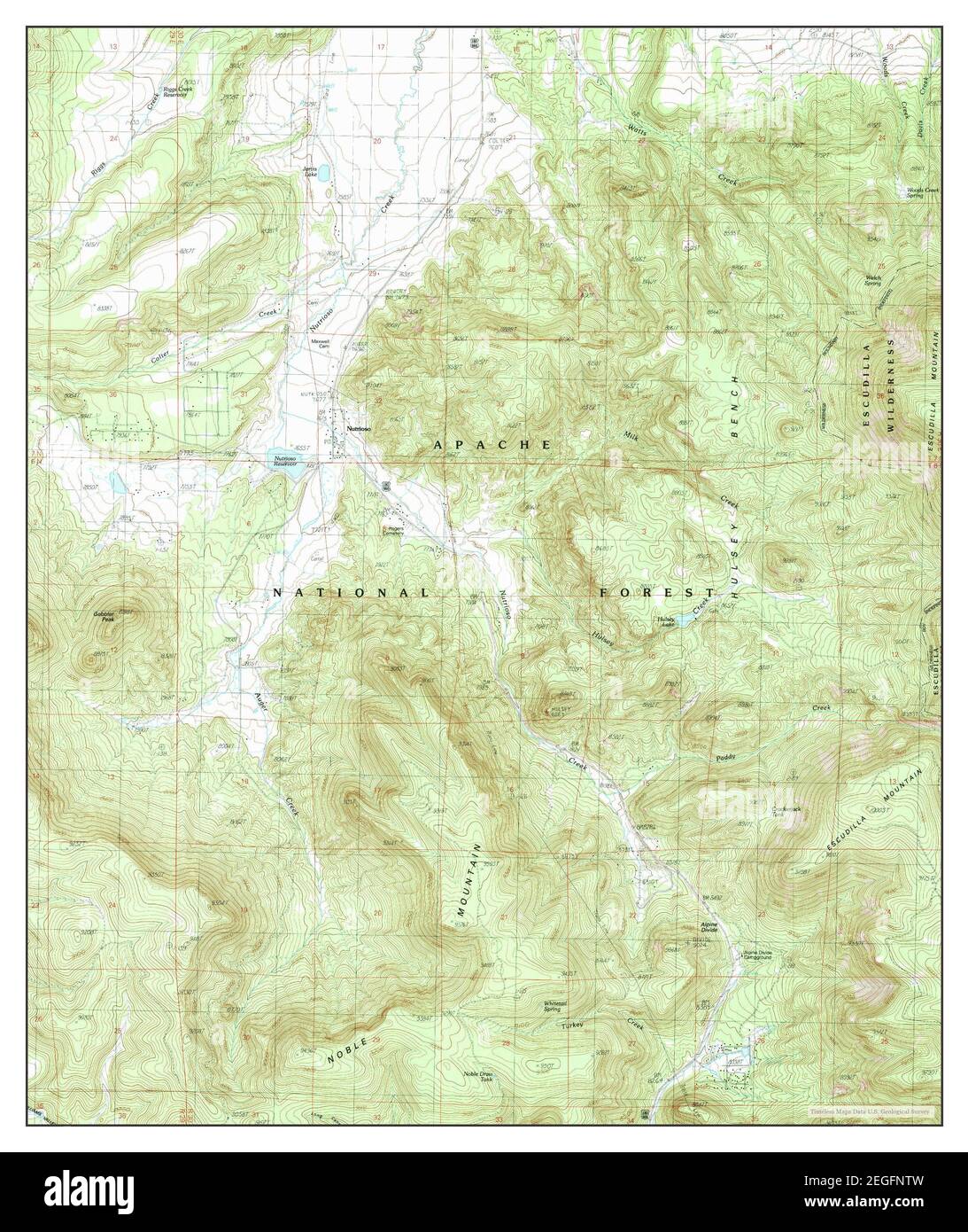 Nutrioso, Arizona, map 1991, 1:24000, United States of America by ...