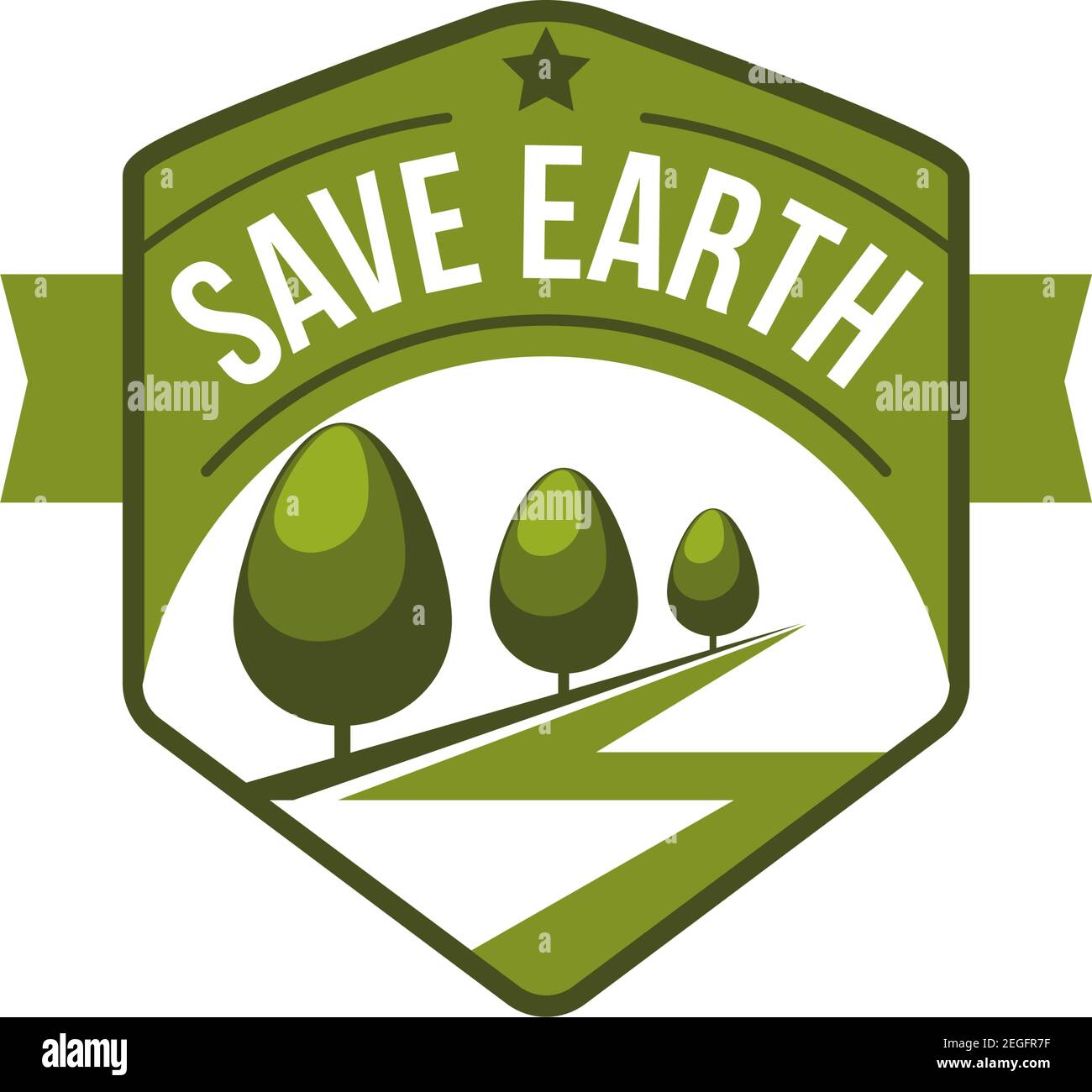 Earth day world green environment event icon for nature and planet ...