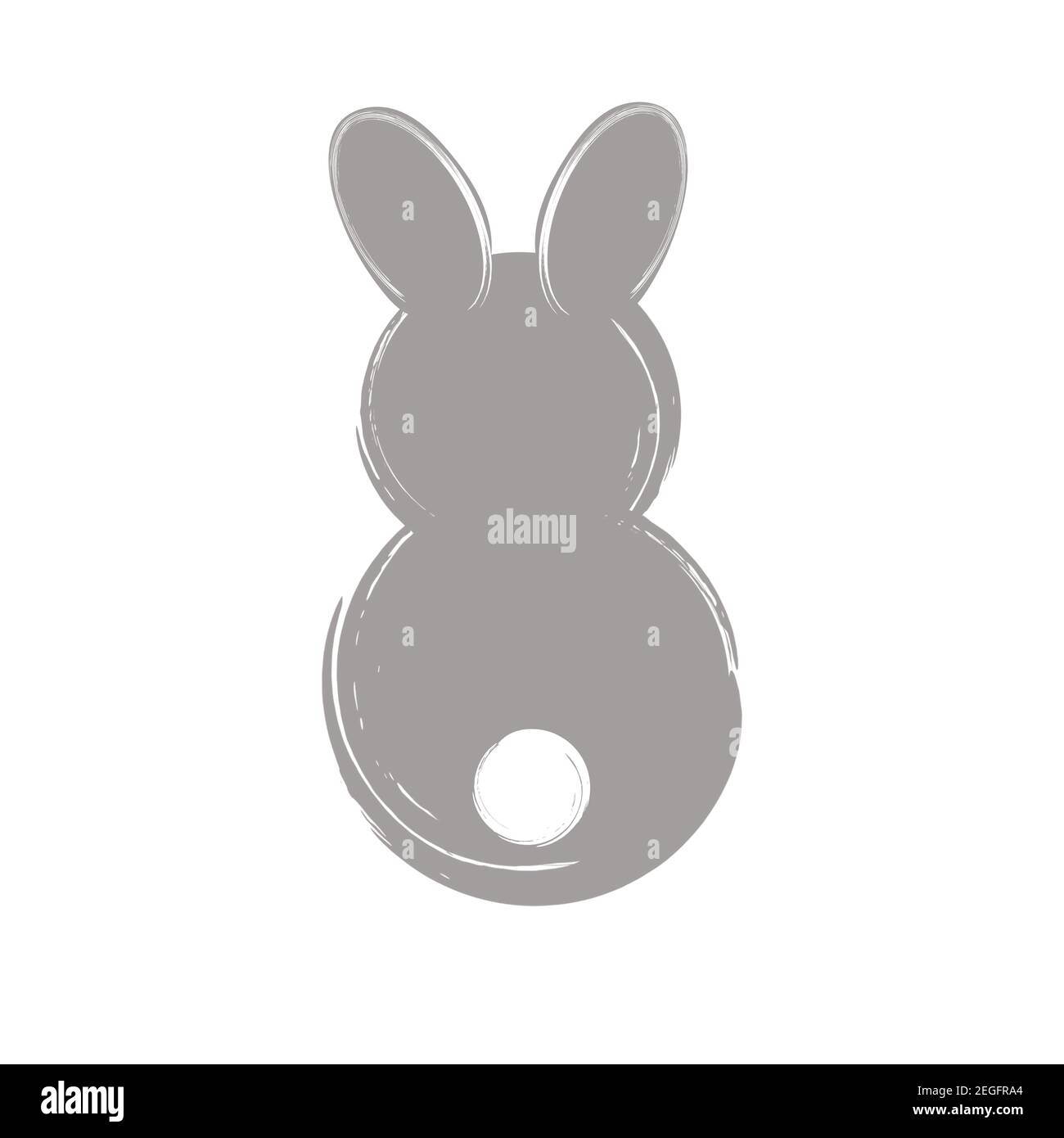 Back view grey bunny hi-res stock photography and images - Alamy