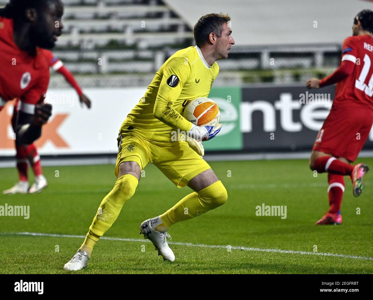 Rangers' goalkeeper Allan McGregor pictured in action during a soccer ...