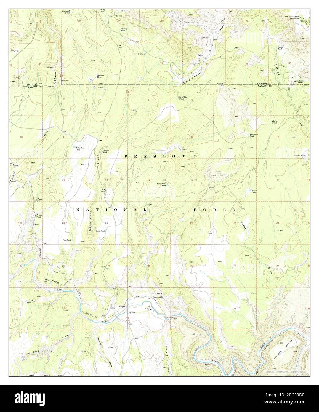 Perkinsville, Arizona, map 1973, 1:24000, United States of America by ...