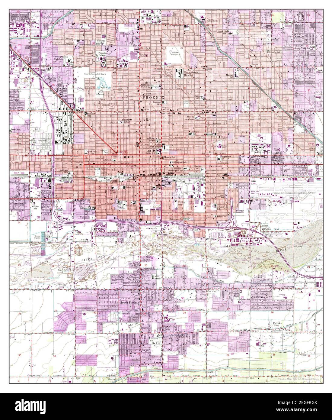 Vintage phoenix map hi-res stock photography and images - Alamy