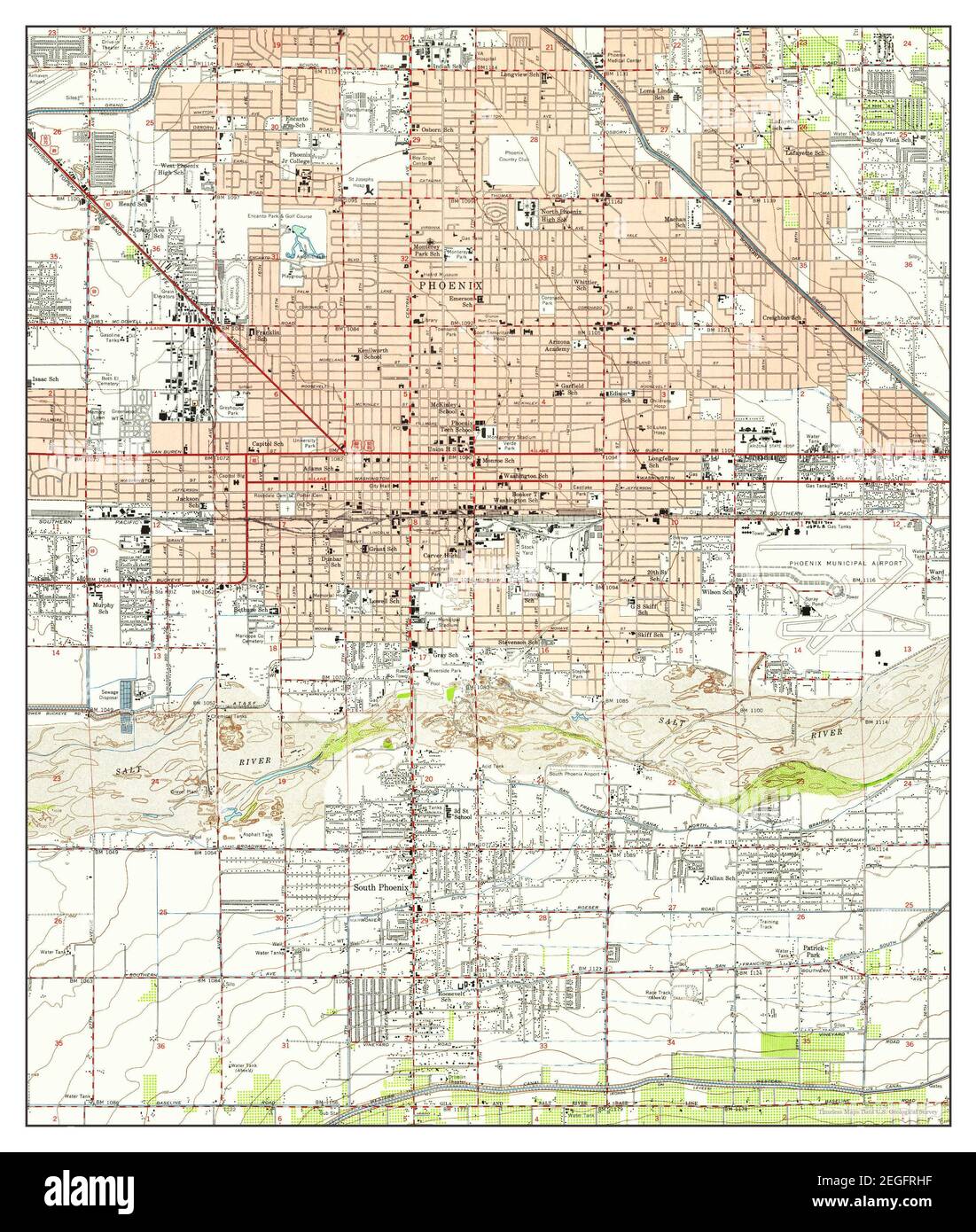 Phoenix, Arizona, map 1952, 1:24000, United States of America by ...