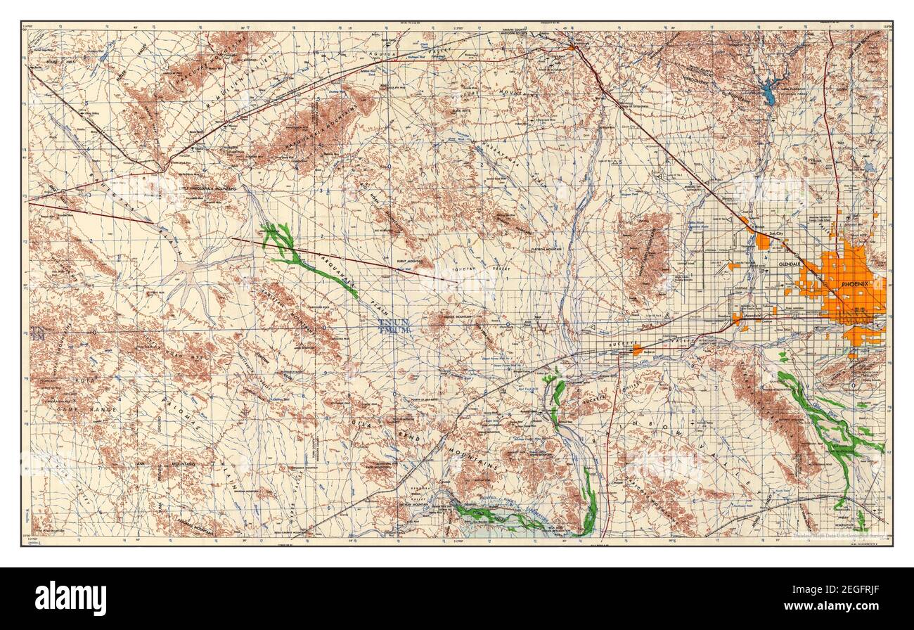 Phoenix, Arizona, map 1971, 1:250000, United States of America by ...