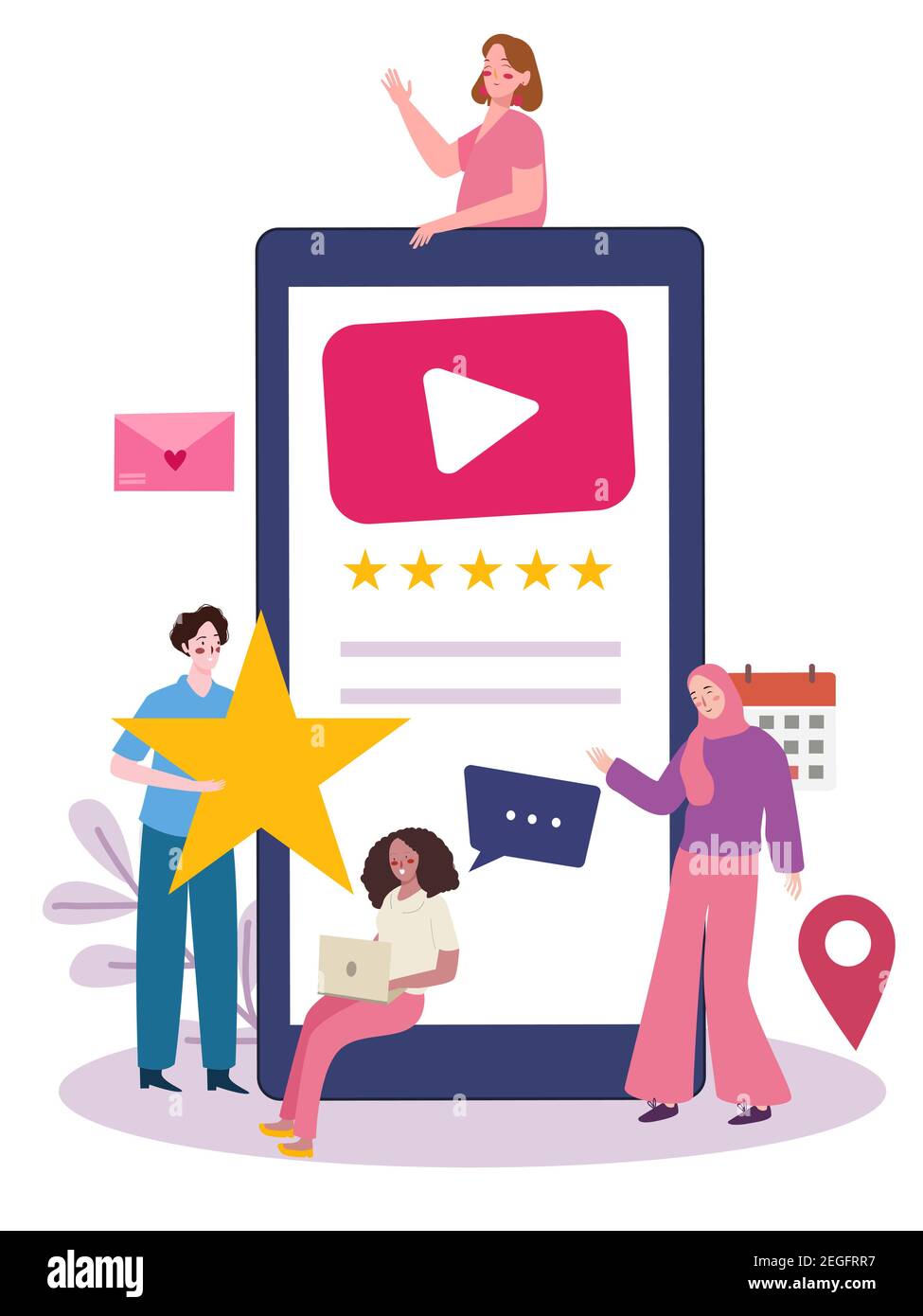 people give feedback rate comment for mobile video on smartphone with ...