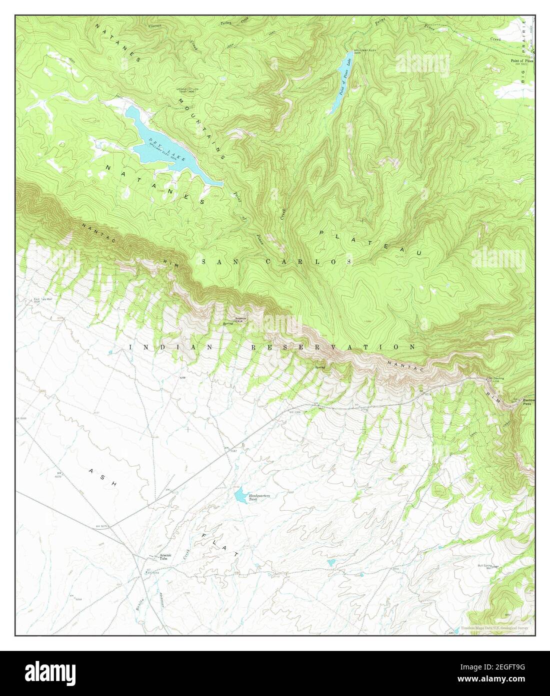 Point of Pines West, Arizona, map 1967, 1:24000, United States of ...