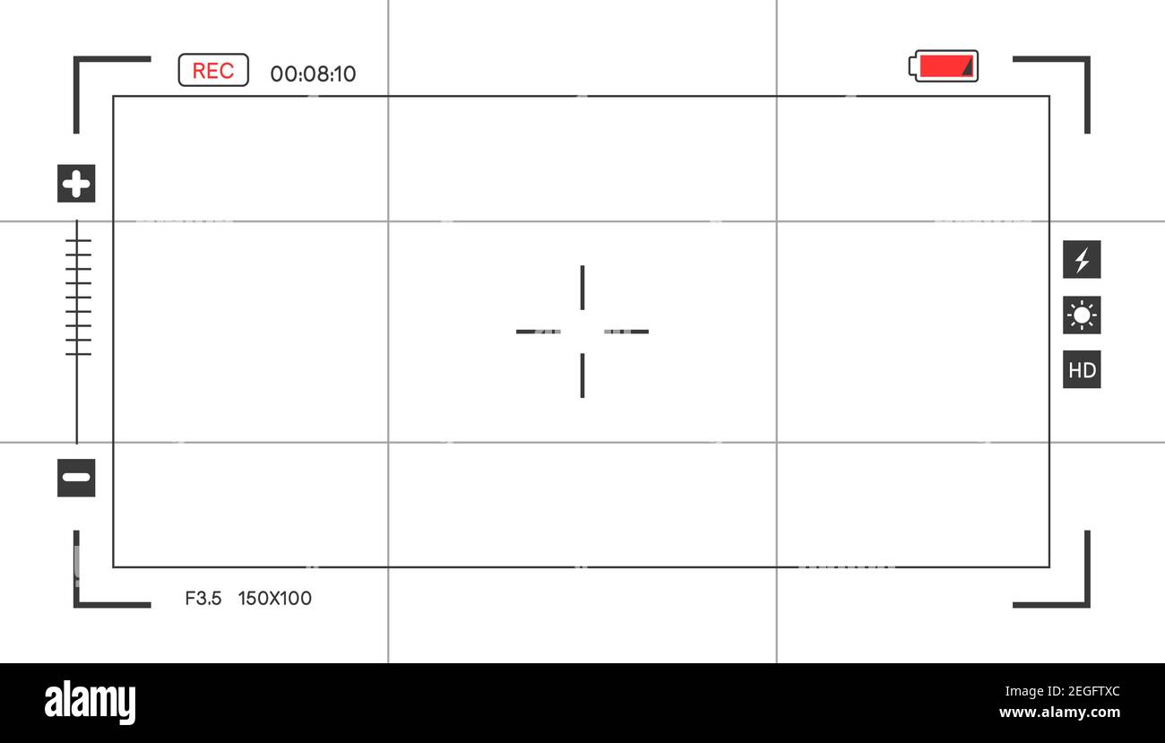 Camera focus screen with viewfinder and setting Stock Vector Image ...