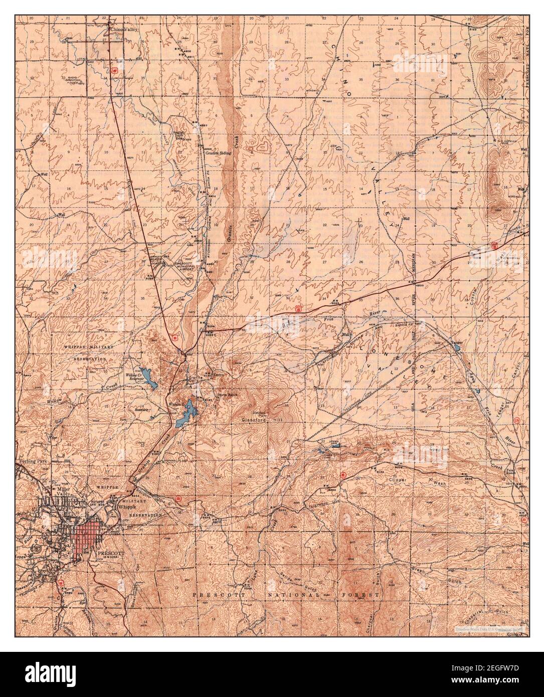 Mapa De Arizona Prescott