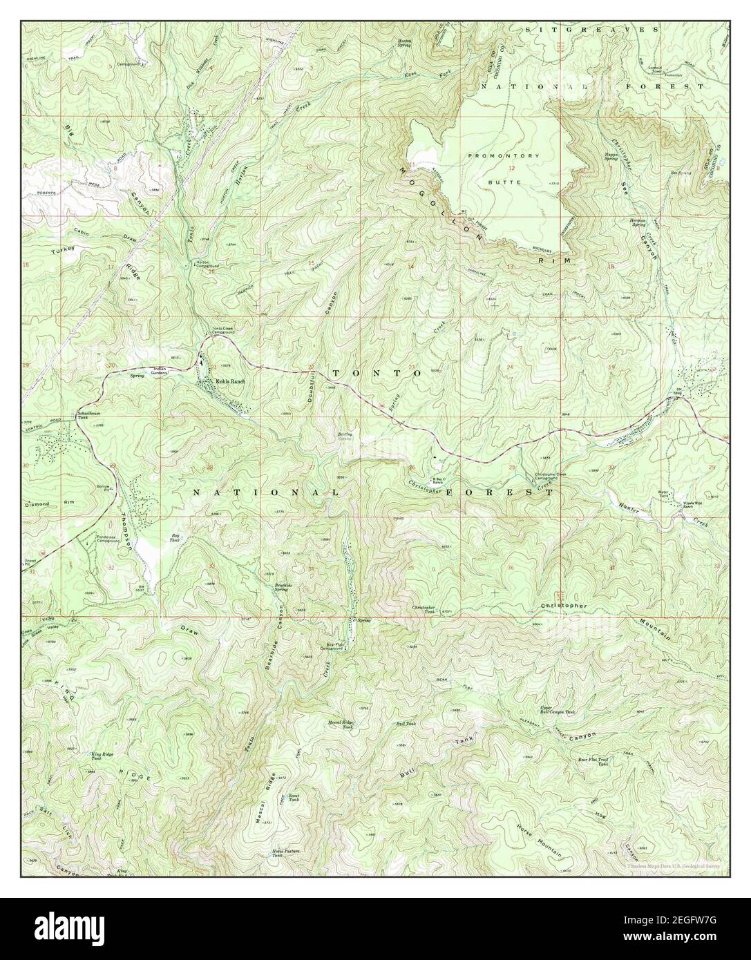 Promontory Butte, Arizona, map 1973, 1:24000, United States of America ...