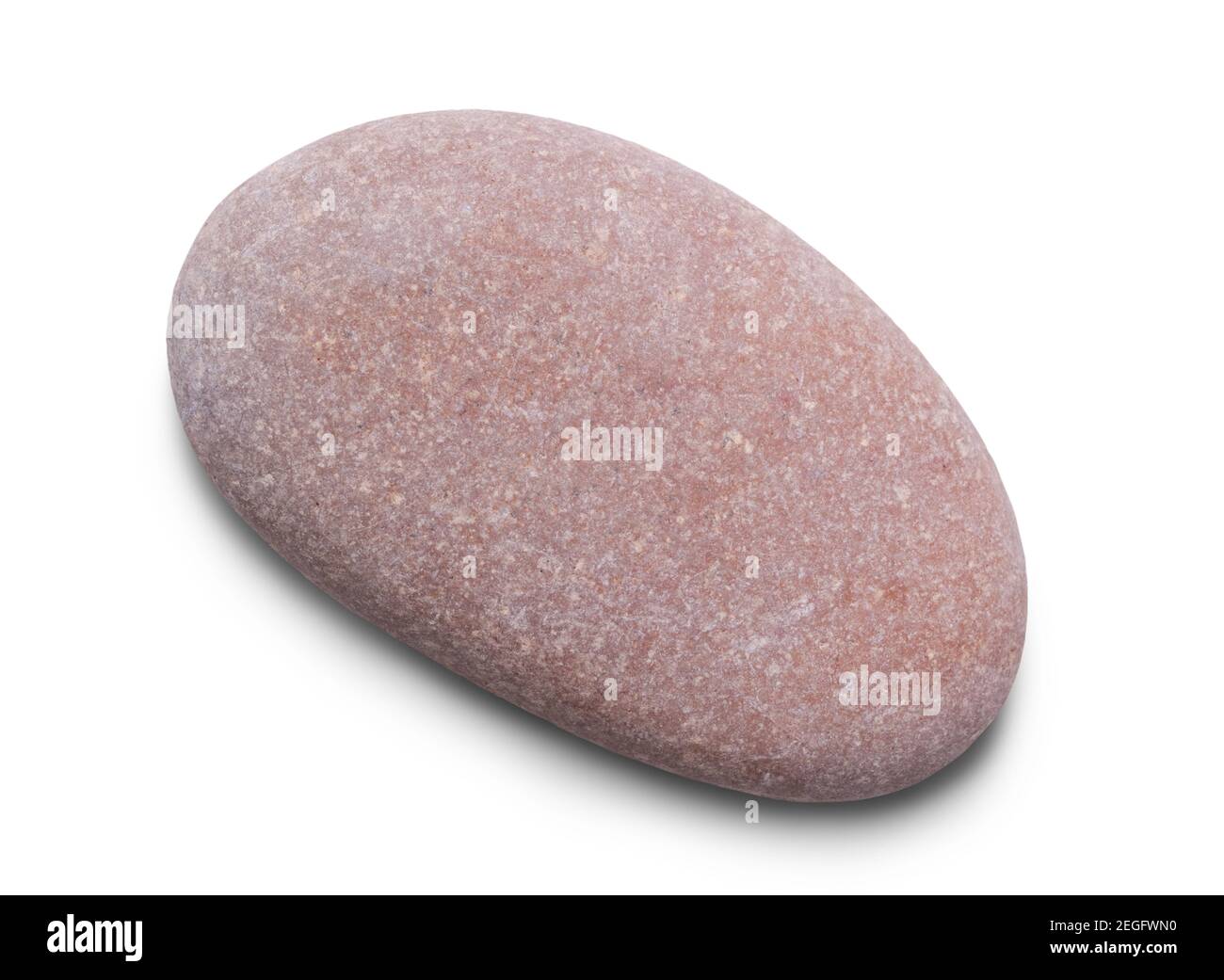Pebble. Smooth red sea stone isolated on white background with shadows ...