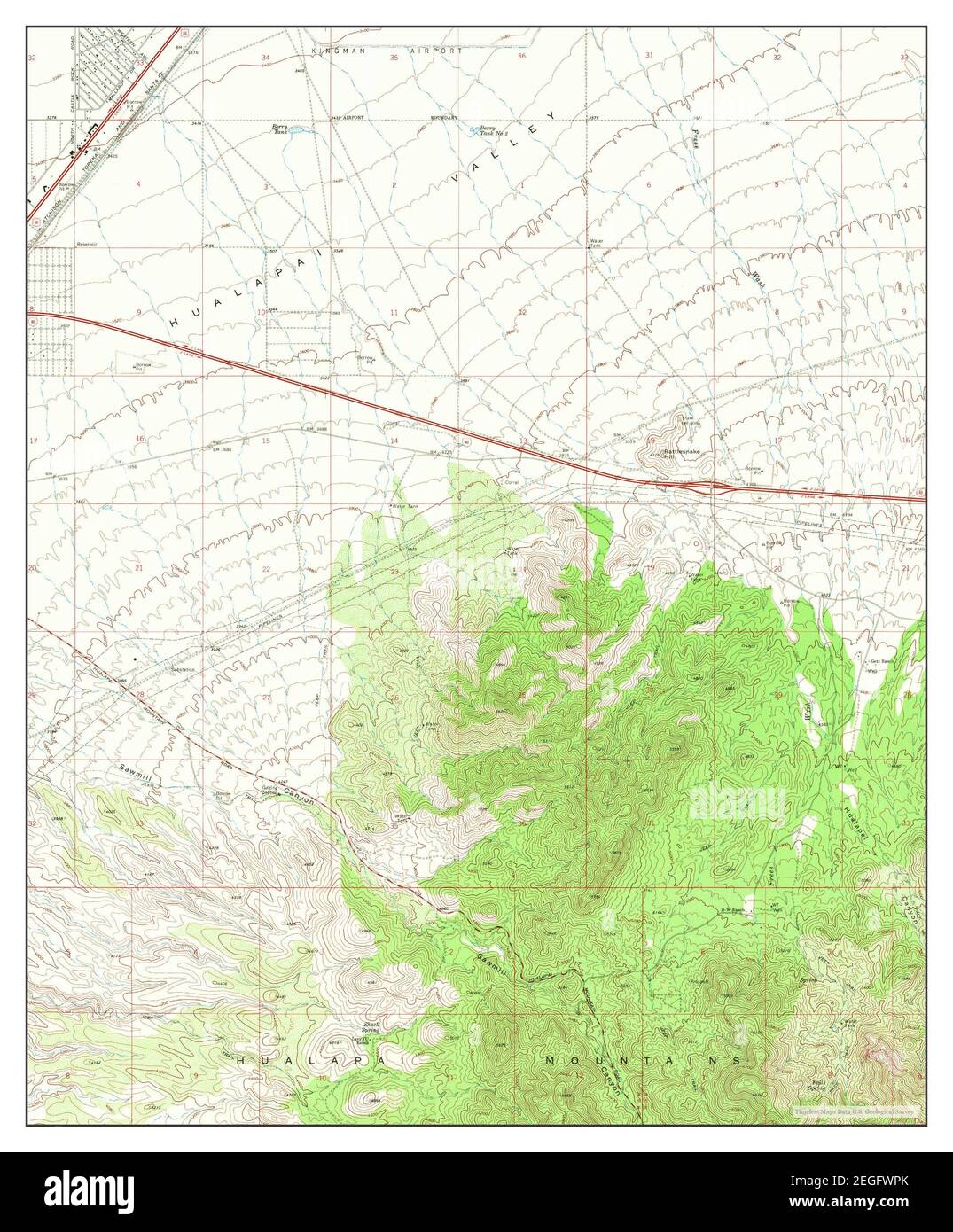 Rattlesnake Hill, Arizona, map 1968, 1:24000, United States of America ...