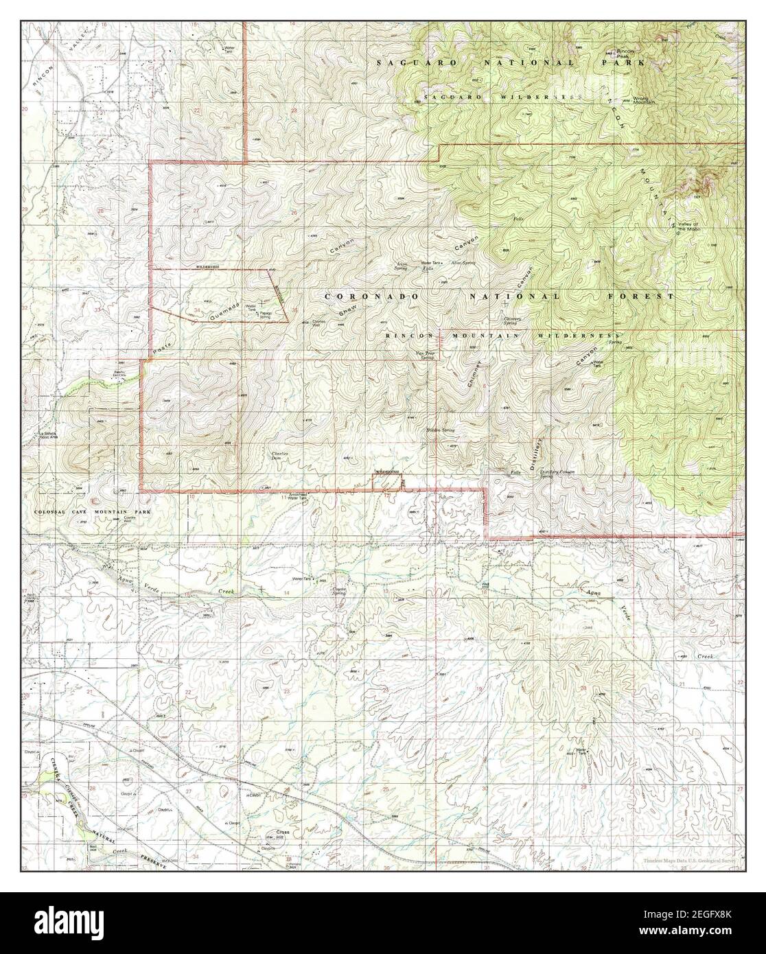 Rincon Peak, Arizona, map 1996, 1:24000, United States of America by ...