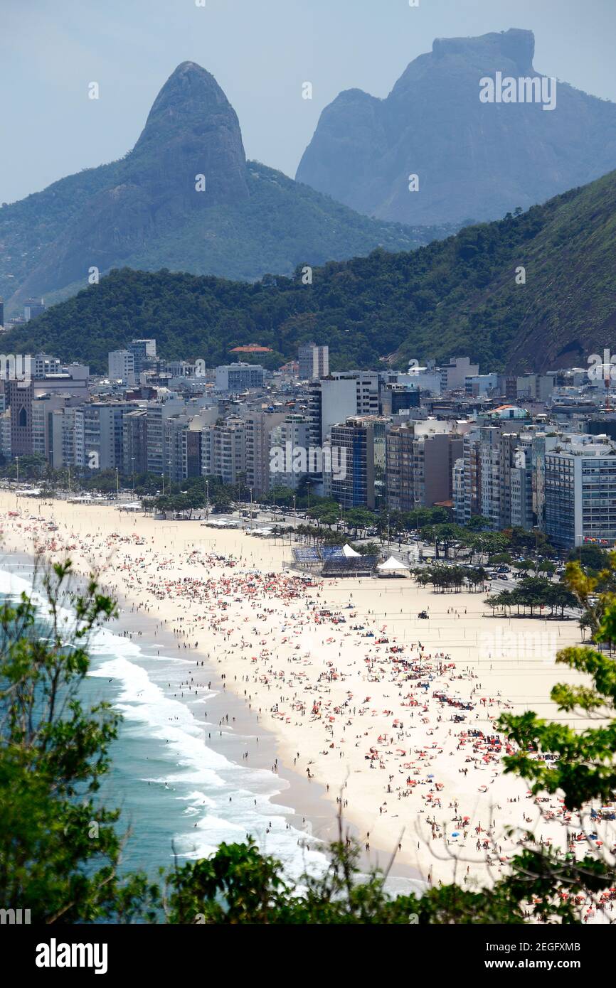 Rio de Janeiro, main tourist spot in Brazil, famous beaches, Copacabana ...