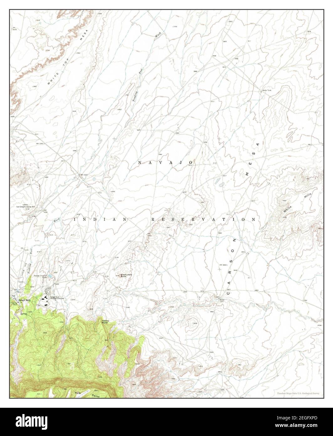 Rough Rock, Arizona, map 1968, 1:24000, United States of America by ...