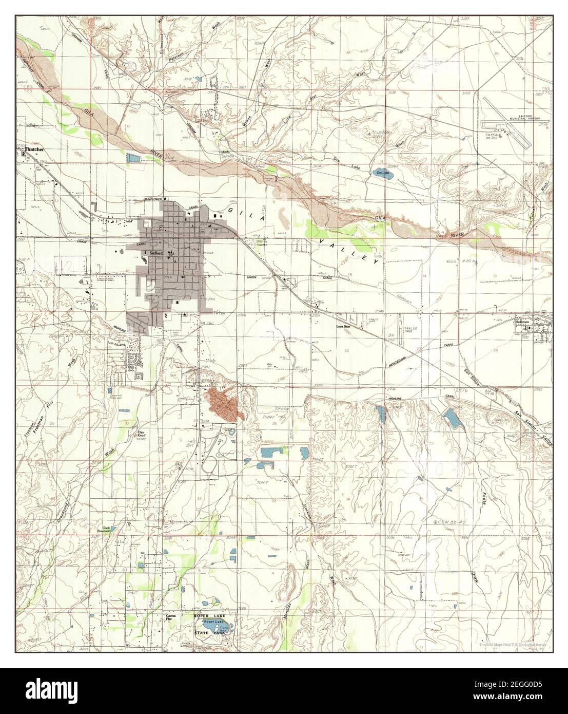 Safford, Arizona, map 1985, 1:24000, United States of America by ...