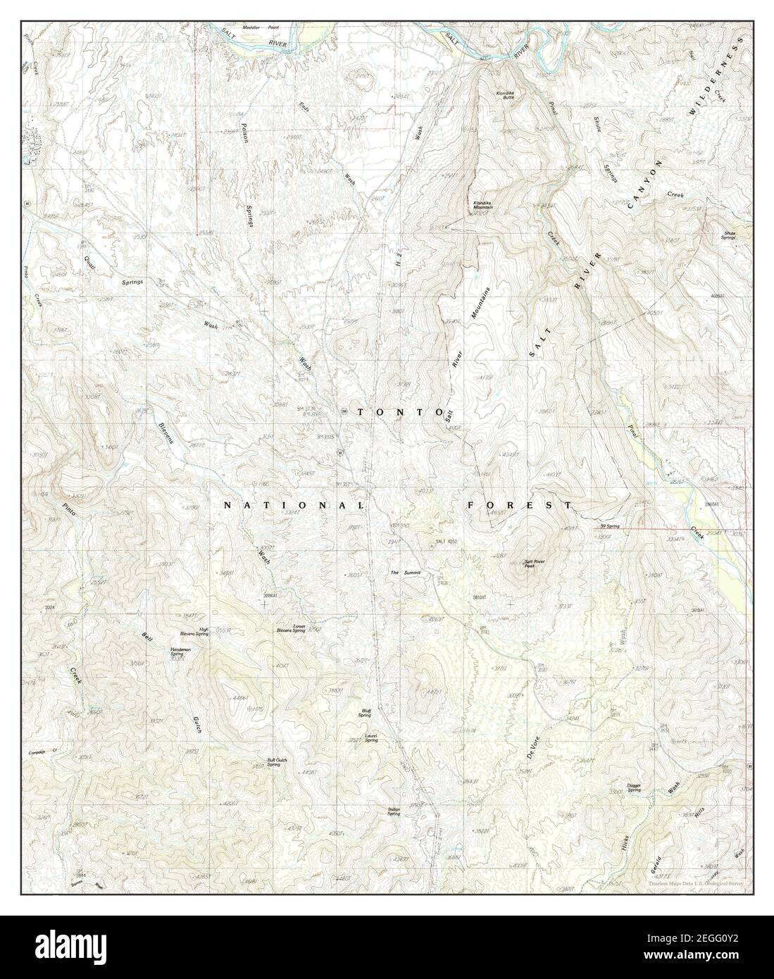 Salt River Peak, Arizona, map 1986, 1:24000, United States of America ...
