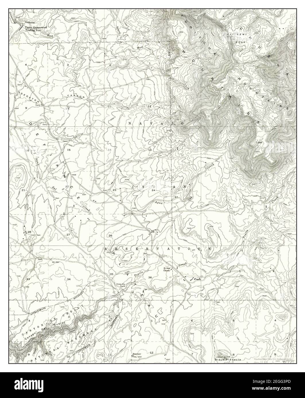 Sonsala Butte 1 SW, Arizona, map 1955, 1:24000, United States of ...