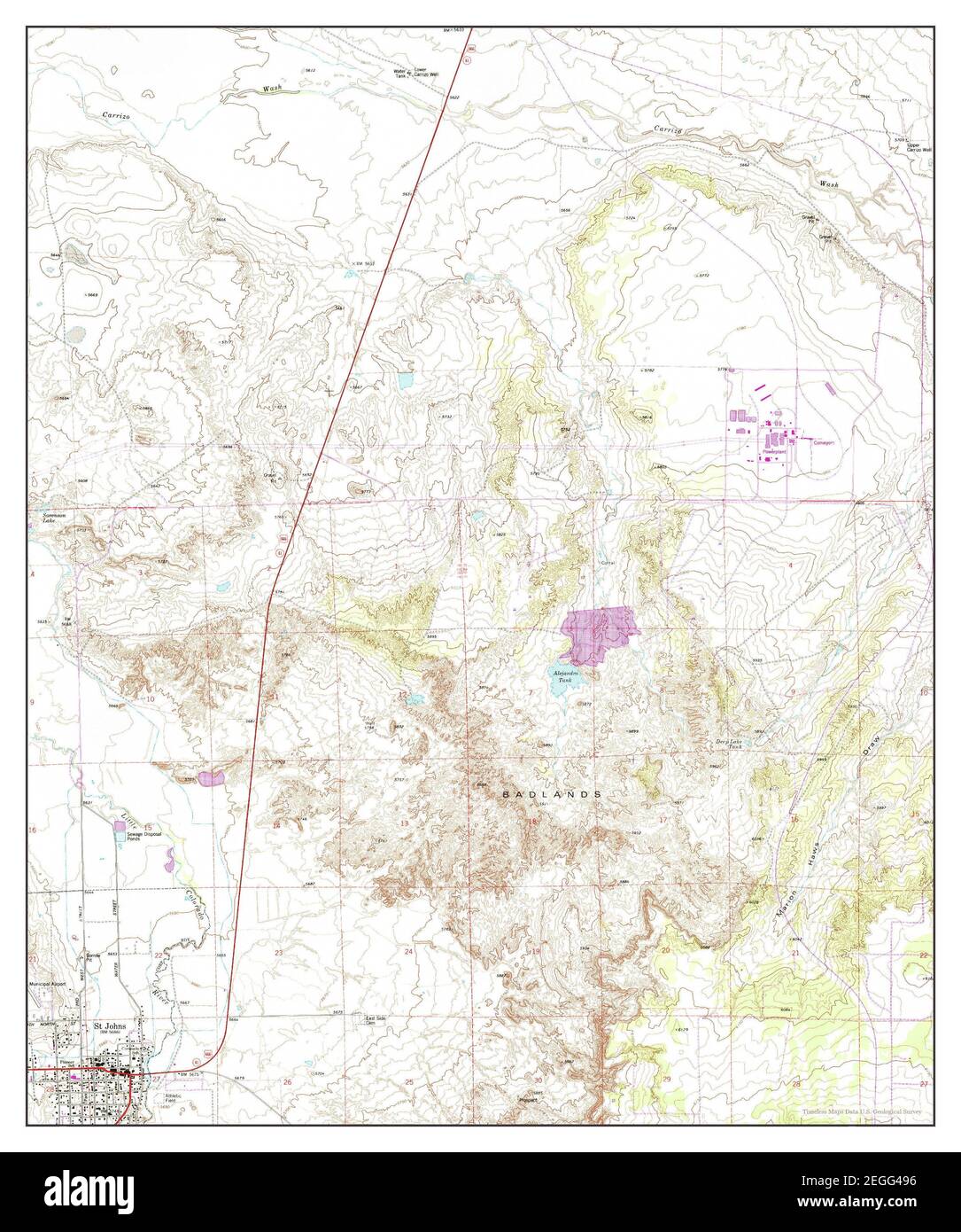St Johns North, Arizona, map 1974, 1:24000, United States of America by ...