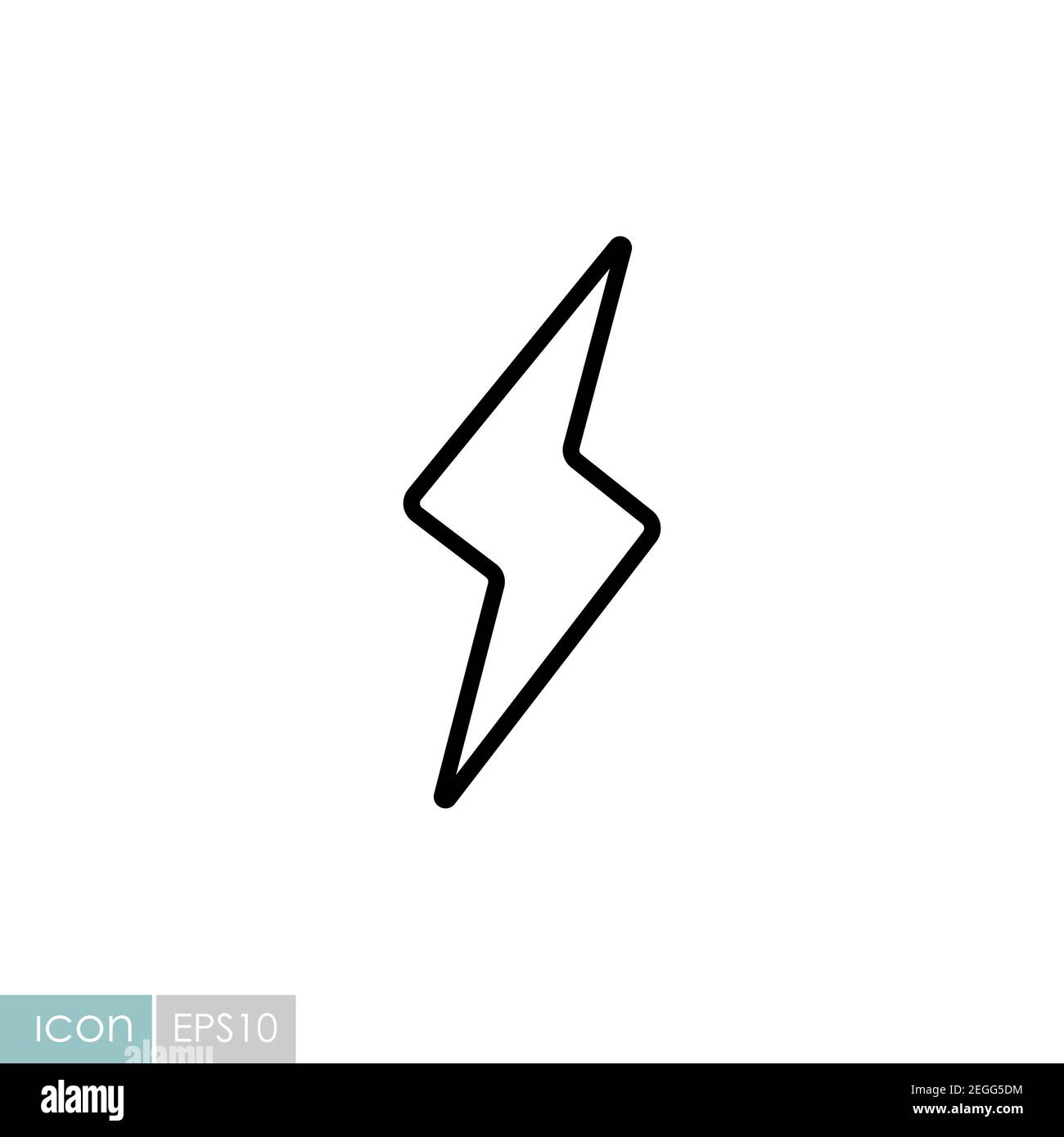 Lightning vector icon. Meteorology sign. Graph symbol for travel ...