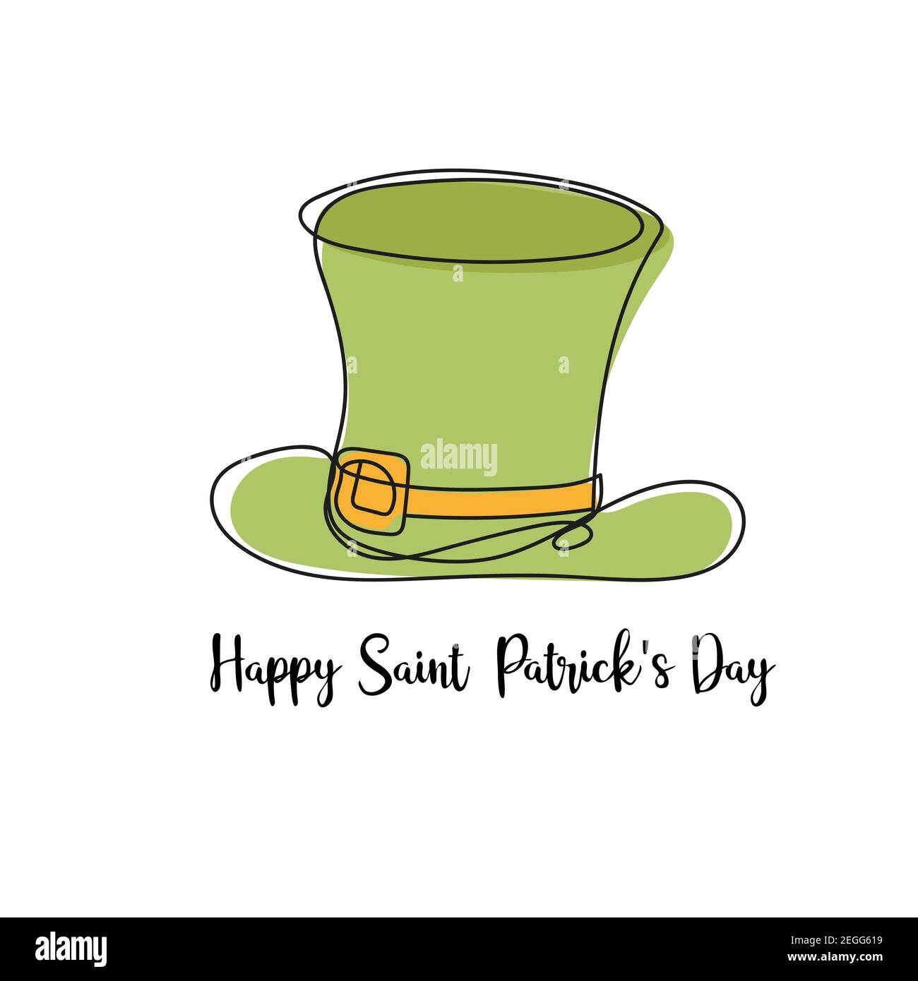 Vector illustration - Typographic Saint Patrick Day Card with hat on ...