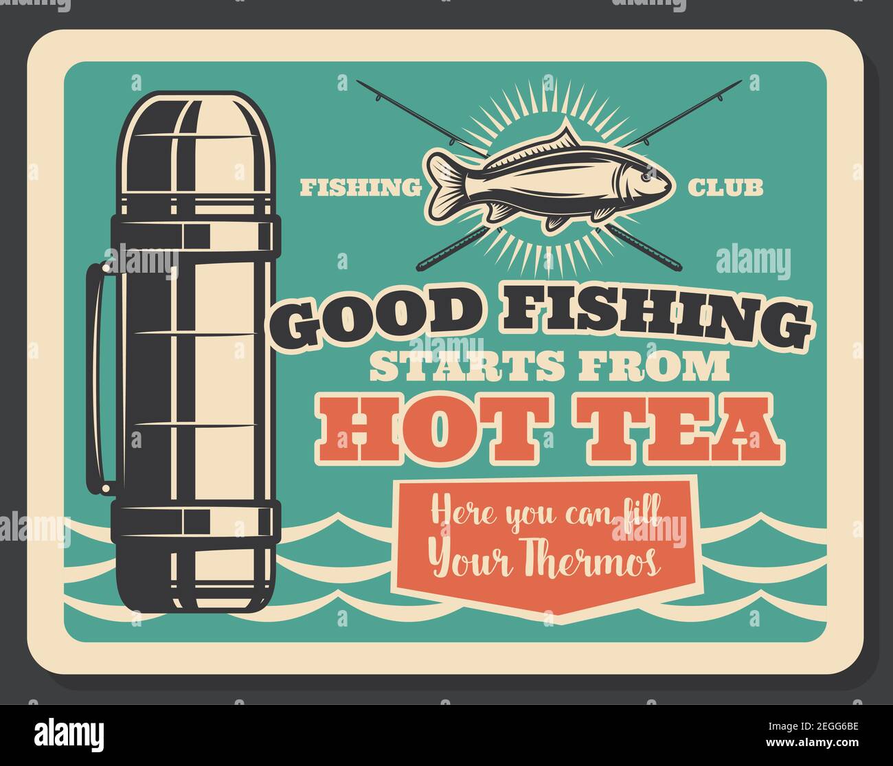 Hot flask fishing Stock Vector Images - Alamy