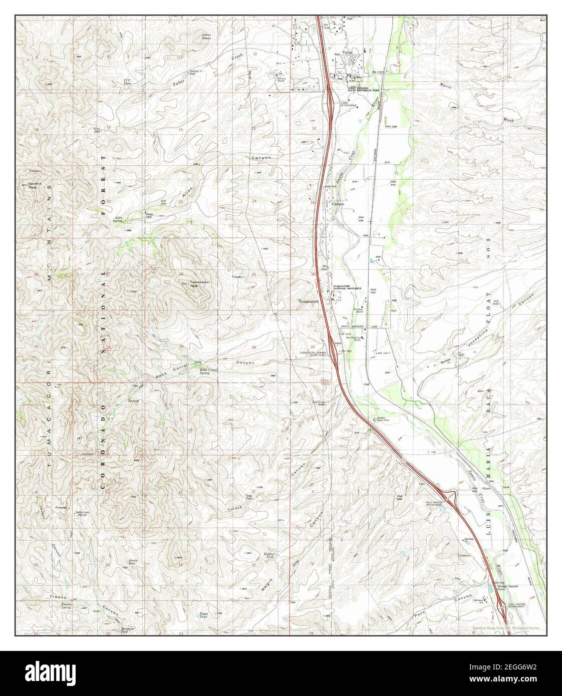 Tubac, Arizona, map 1981, 1:24000, United States of America by Timeless ...