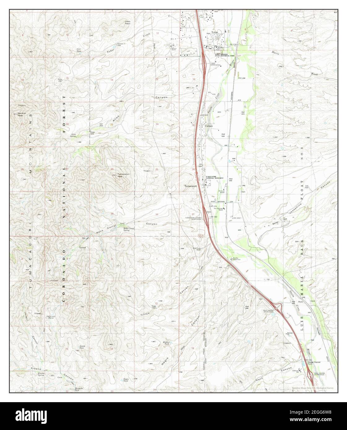 Tubac, Arizona, map 1981, 1:24000, United States of America by Timeless ...