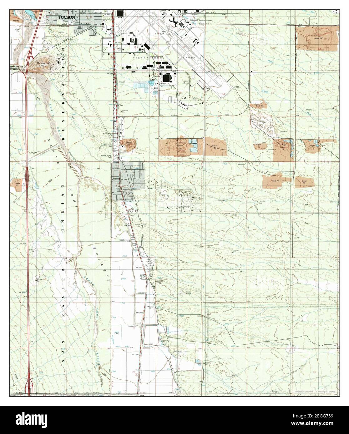 Tucson SW, Arizona, map 1996, 1:24000, United States of America by ...