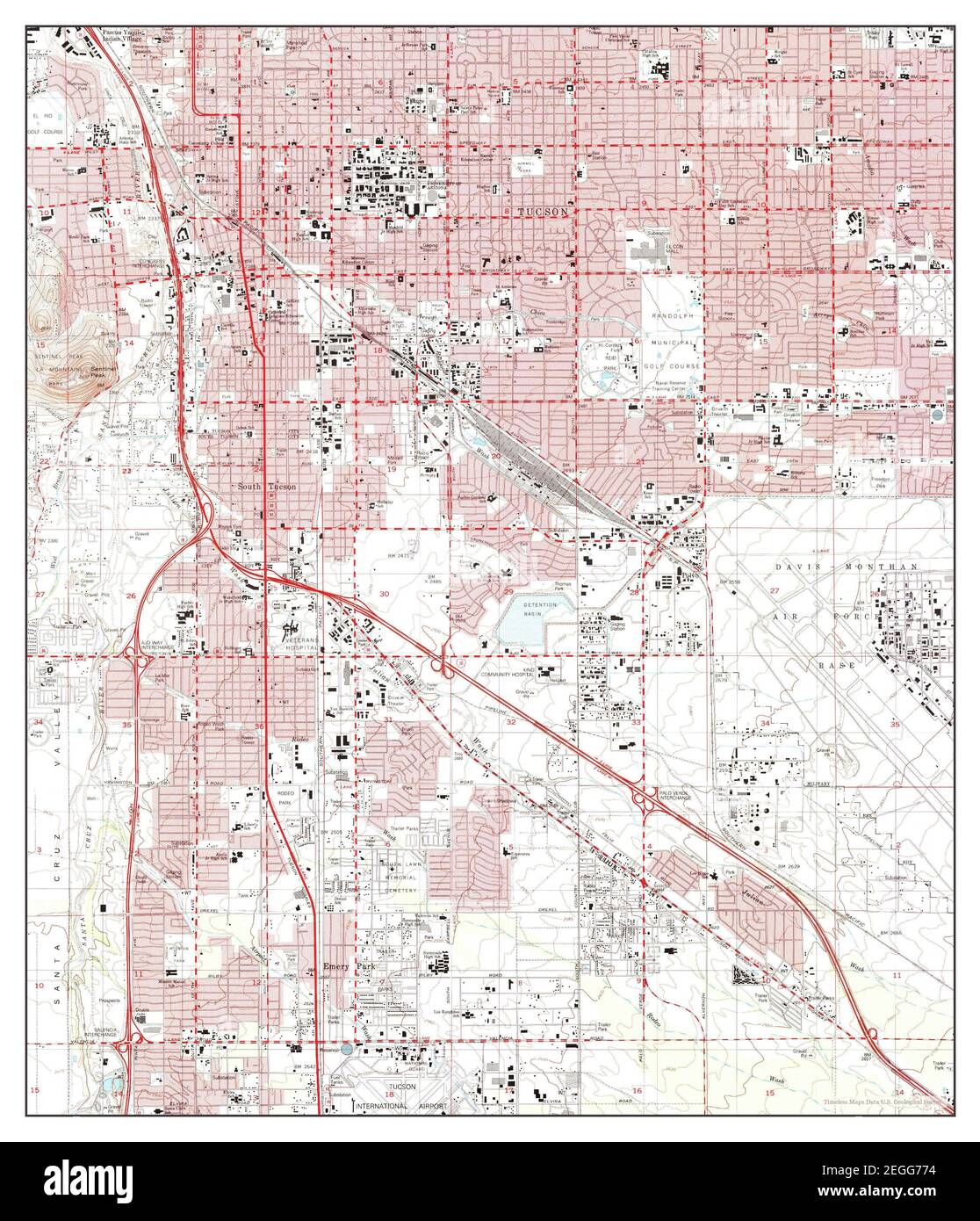 Tucson, Arizona, map 1983, 1:24000, United States of America by ...