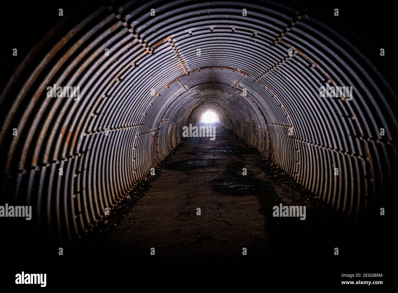 Tunnel under the M62 motorway at Scammonden reservoir, Yorkshire, UK ...
