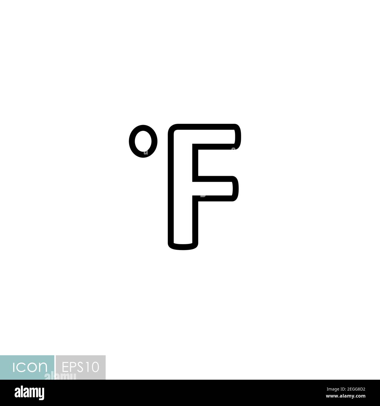 Fahrenheit Symbol Silver Shiny Fahrenheit Symbol High Res Stock Photo
