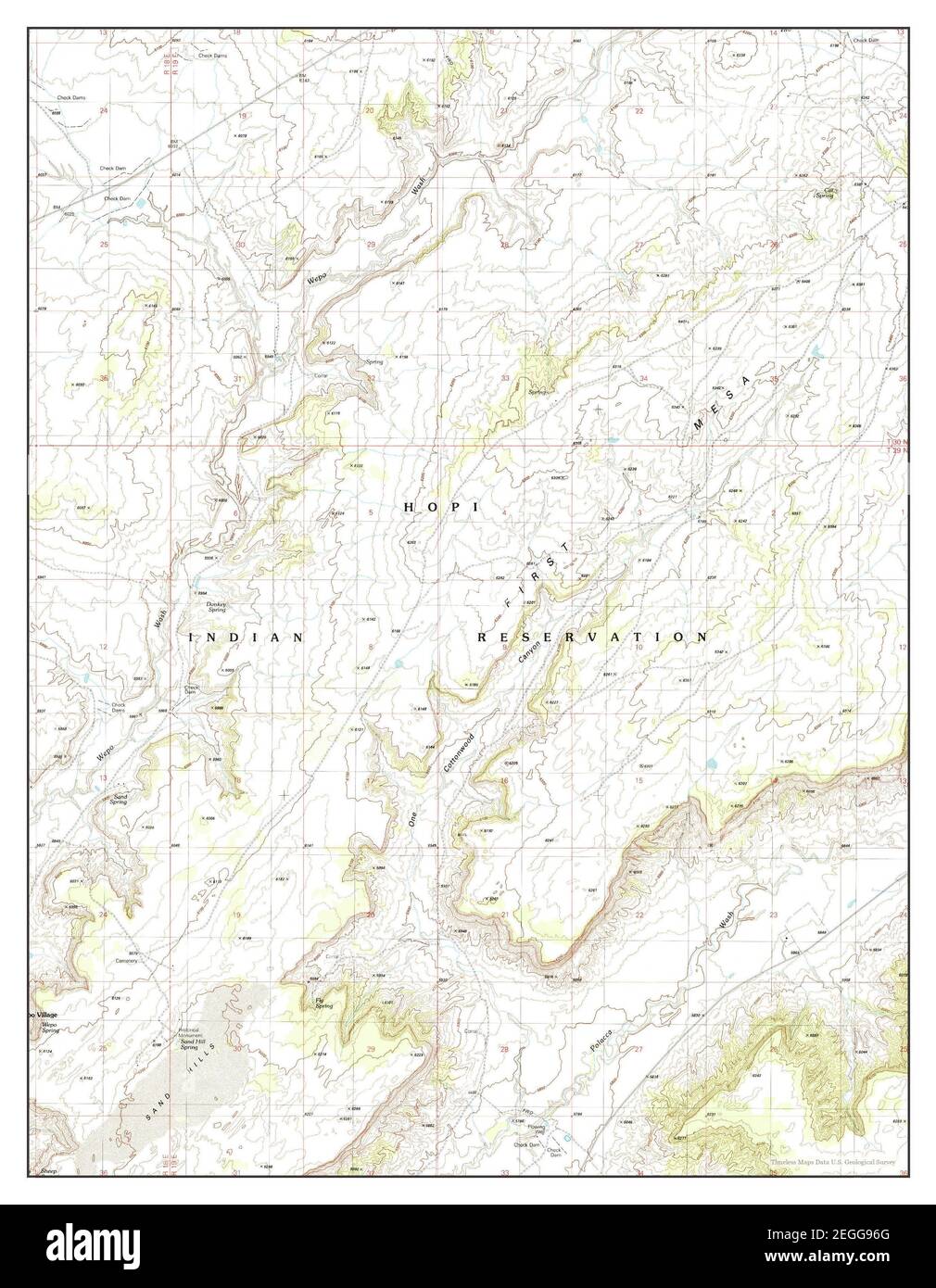 Wepo Village, Arizona, map 1990, 1:24000, United States of America by ...