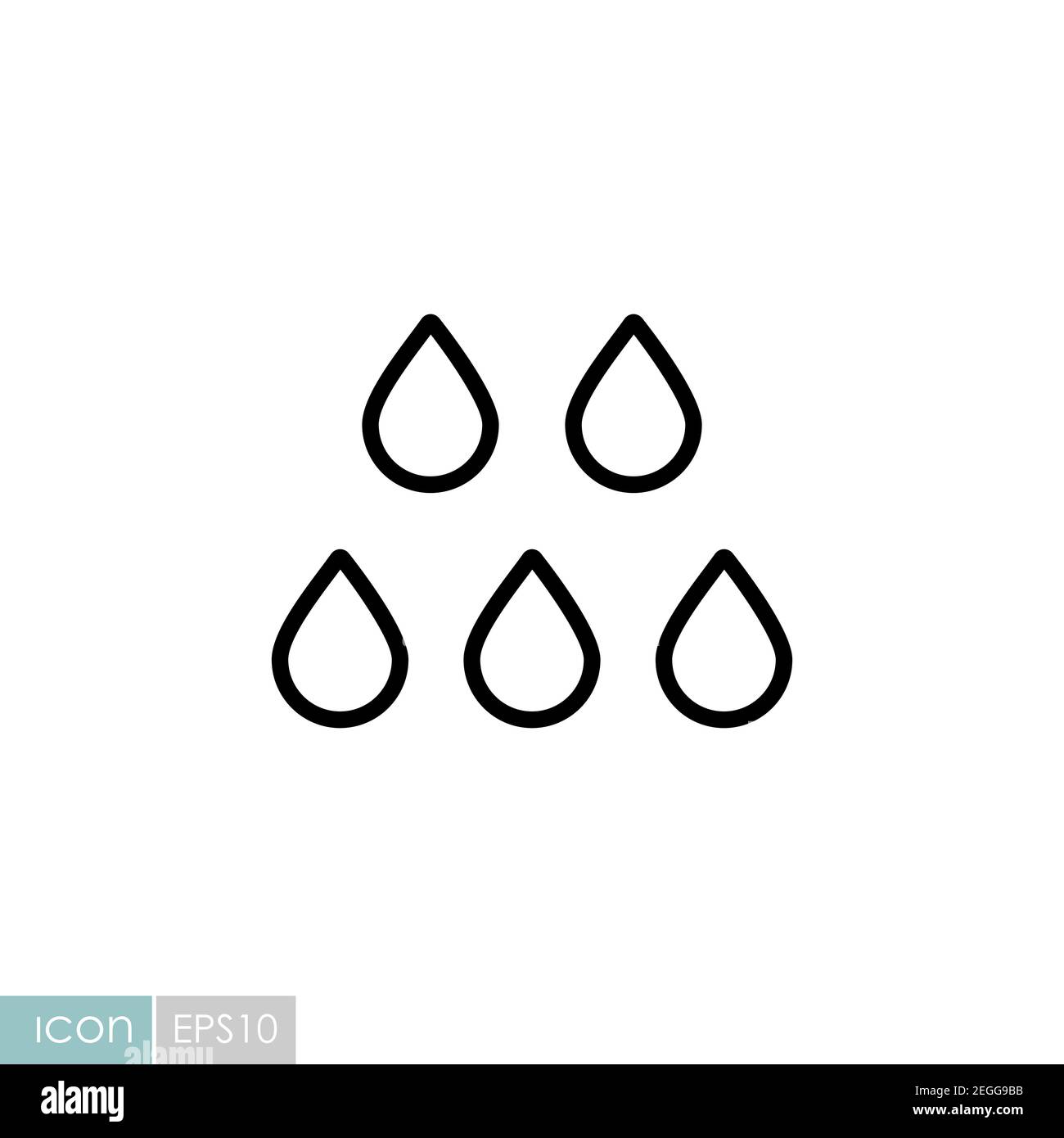Drop water vector icon. Meteorology sign. Graph symbol for travel ...
