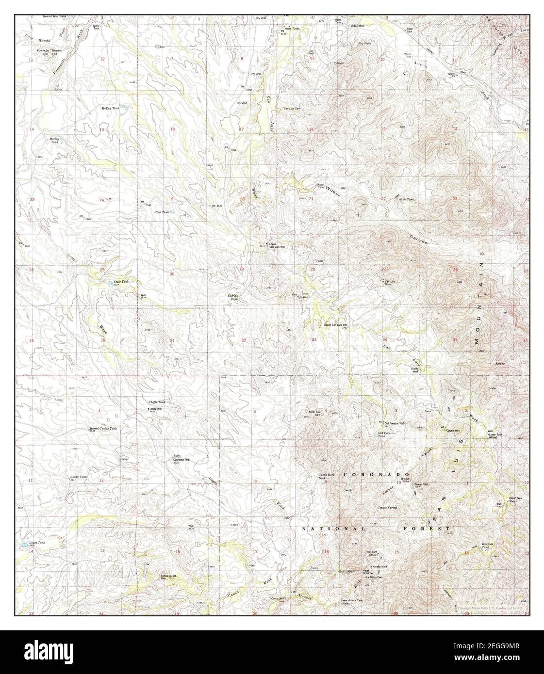 Wilbur Canyon, Arizona, map 1980, 1:24000, United States of America by ...