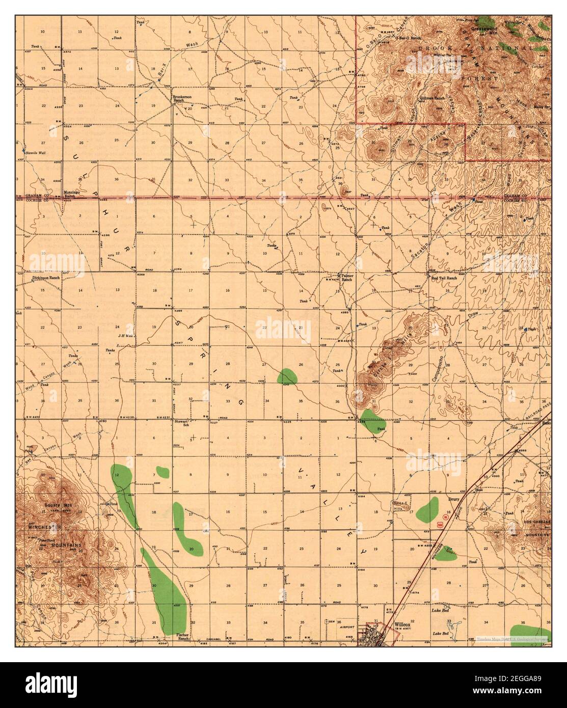 Willcox arizona map Cut Out Stock Images & Pictures - Alamy