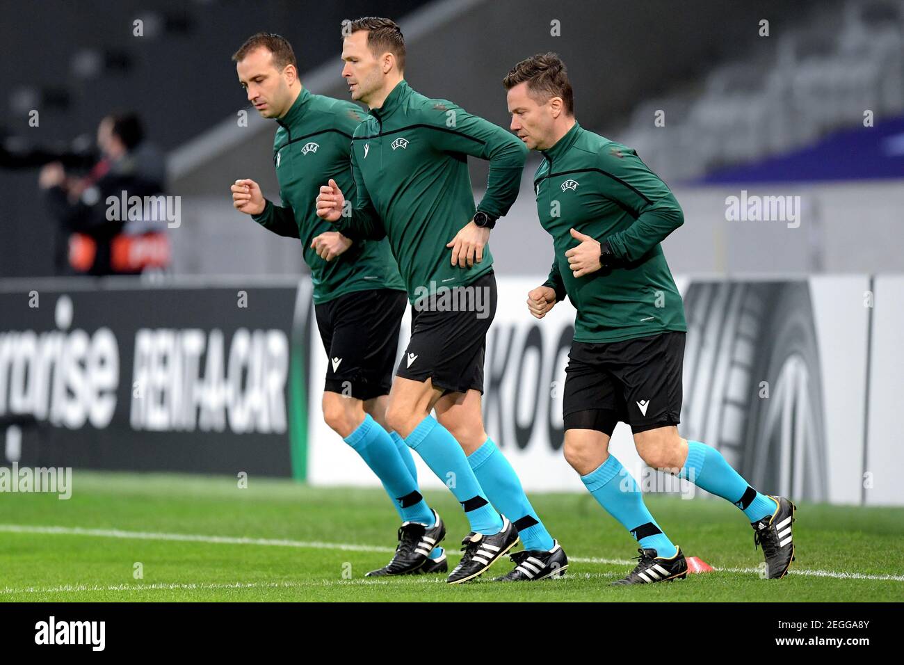 LILLE, FRANCE - FEBRUARY 18: Assistant referee Tomas Somolani, Referee ...
