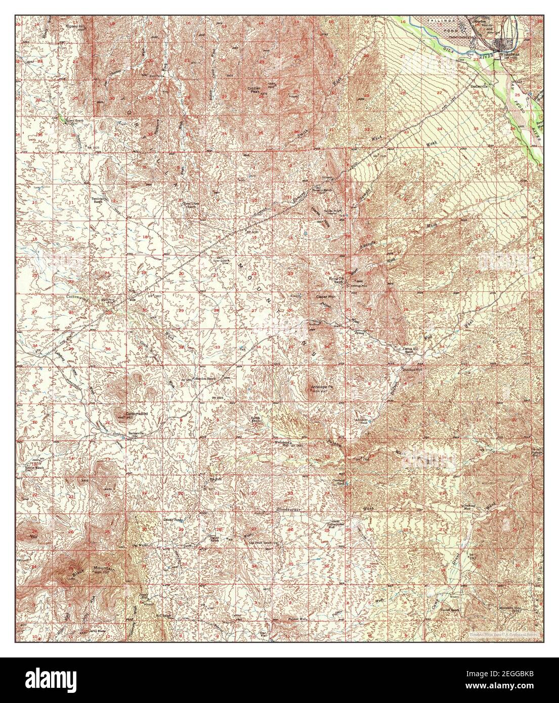 Winkelman, Arizona, map 1949, 1:62500, United States of America by ...