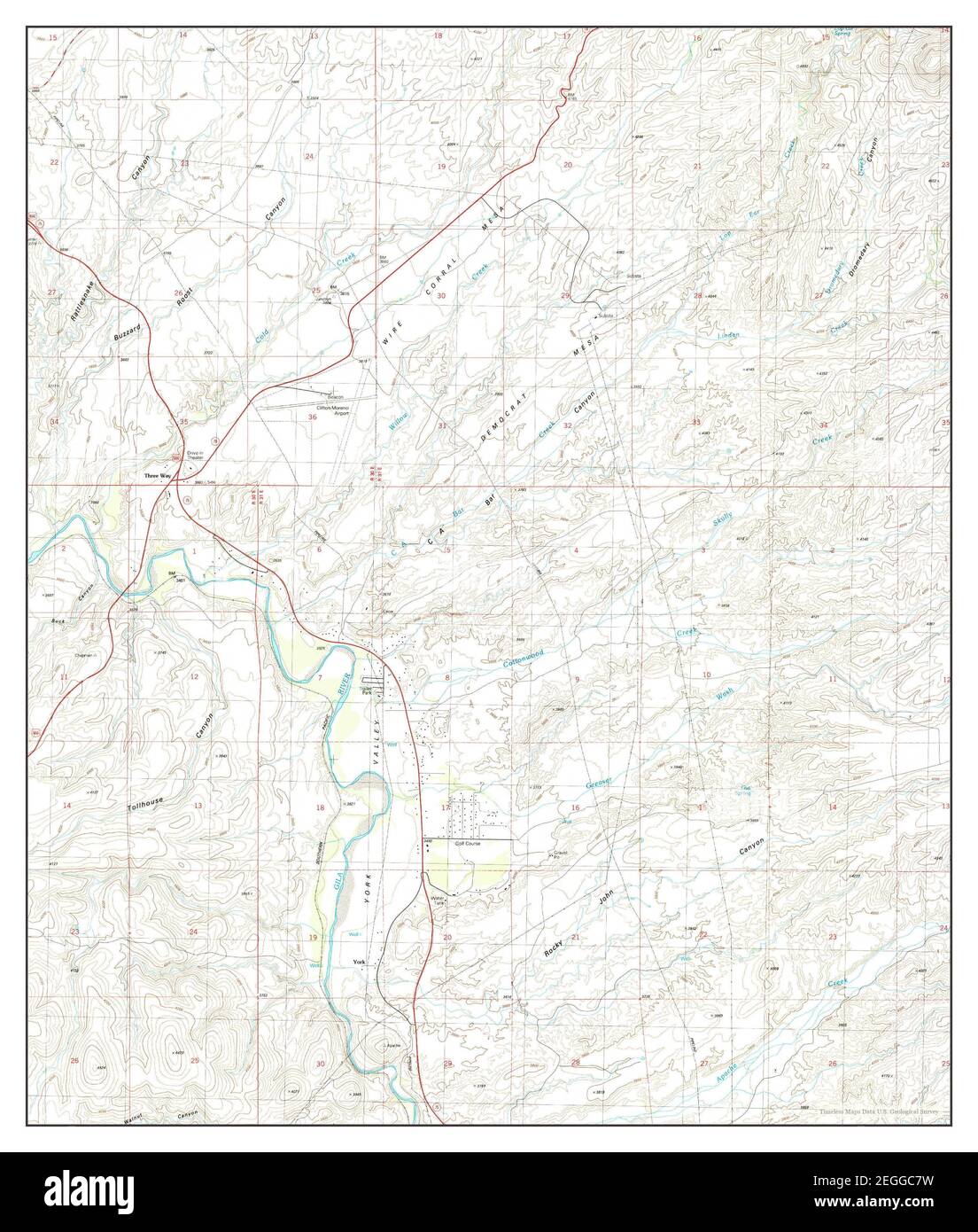 York, Arizona, map 1986, 1:24000, United States of America by Timeless ...