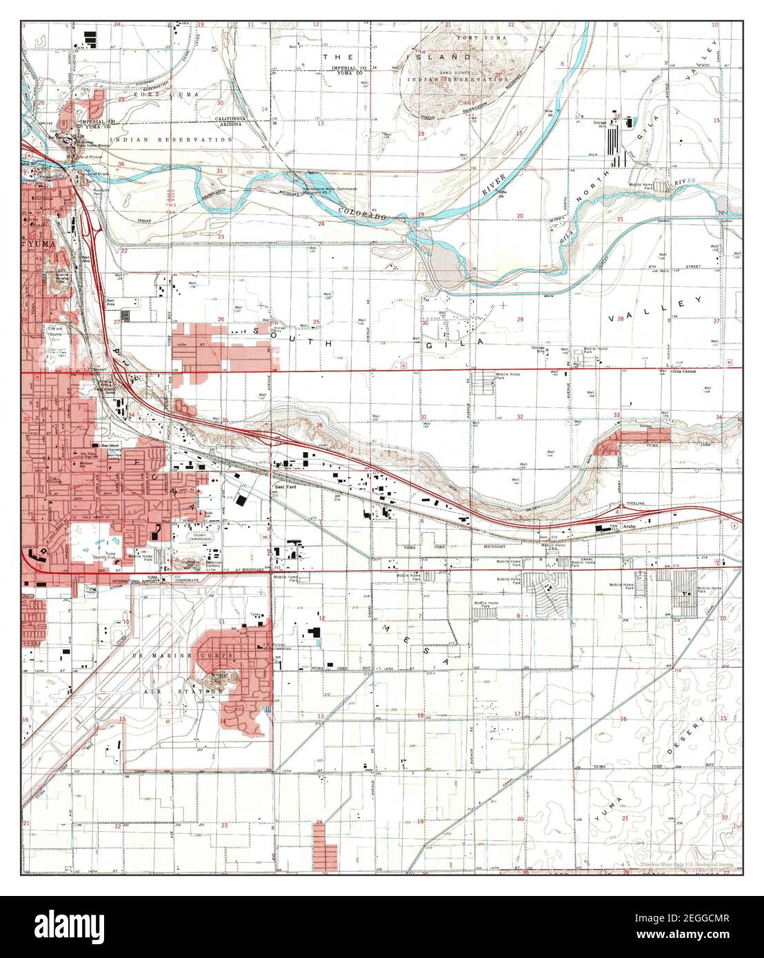 Yuma Map Cut Out Stock Images & Pictures - Alamy