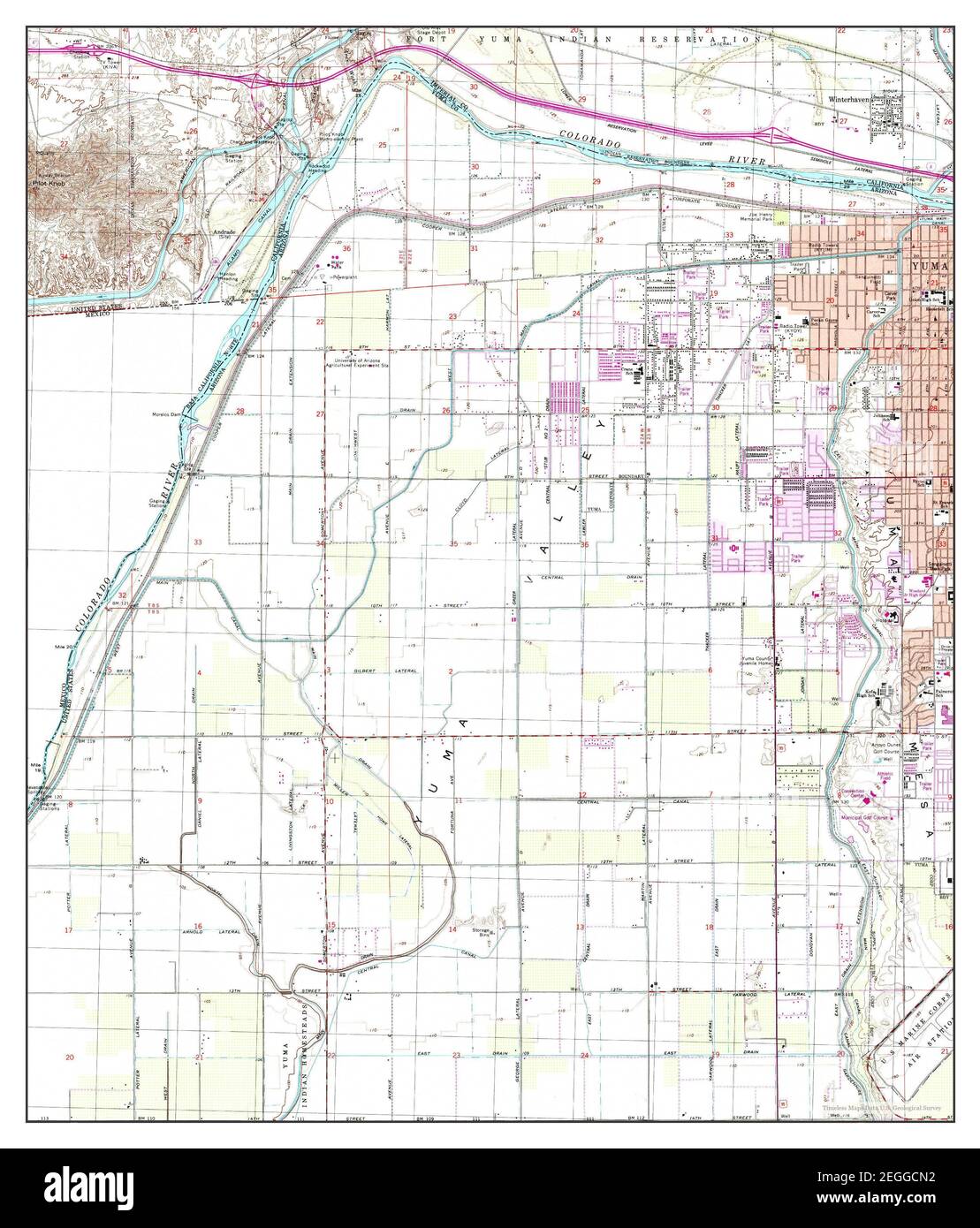 Map of yuma Cut Out Stock Images & Pictures - Alamy
