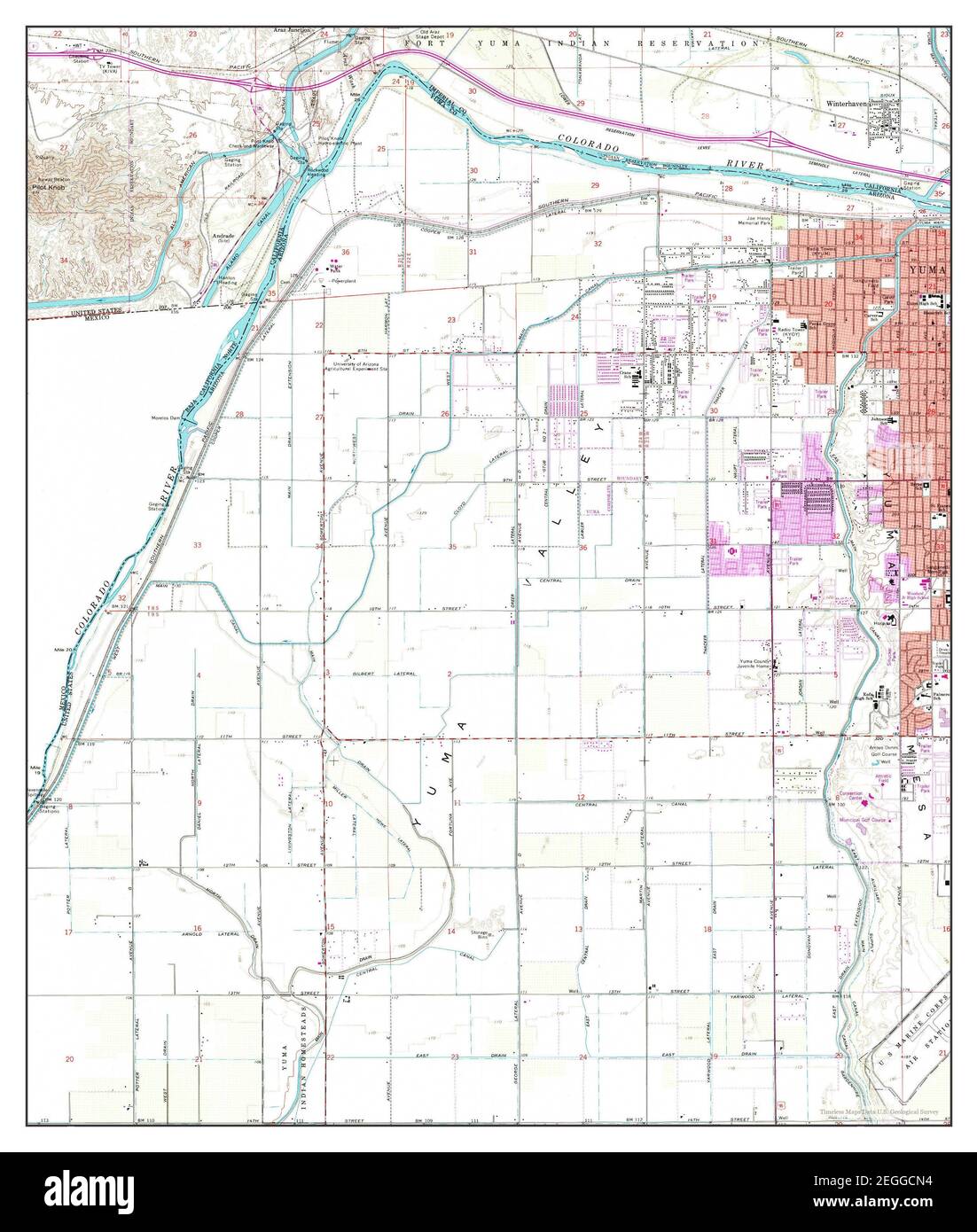 Yuma county map Cut Out Stock Images & Pictures - Alamy