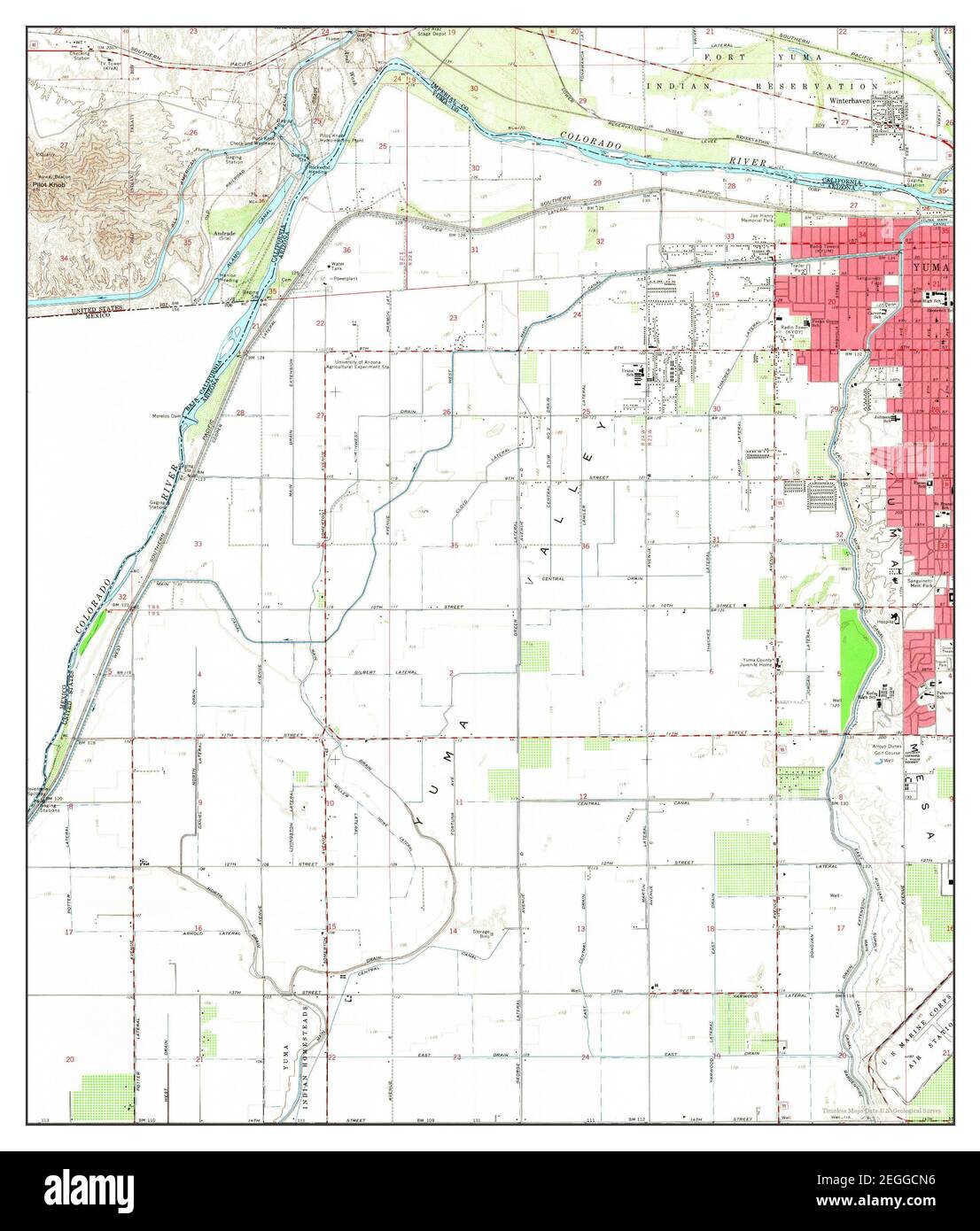 Yuma Map Cut Out Stock Images & Pictures - Alamy