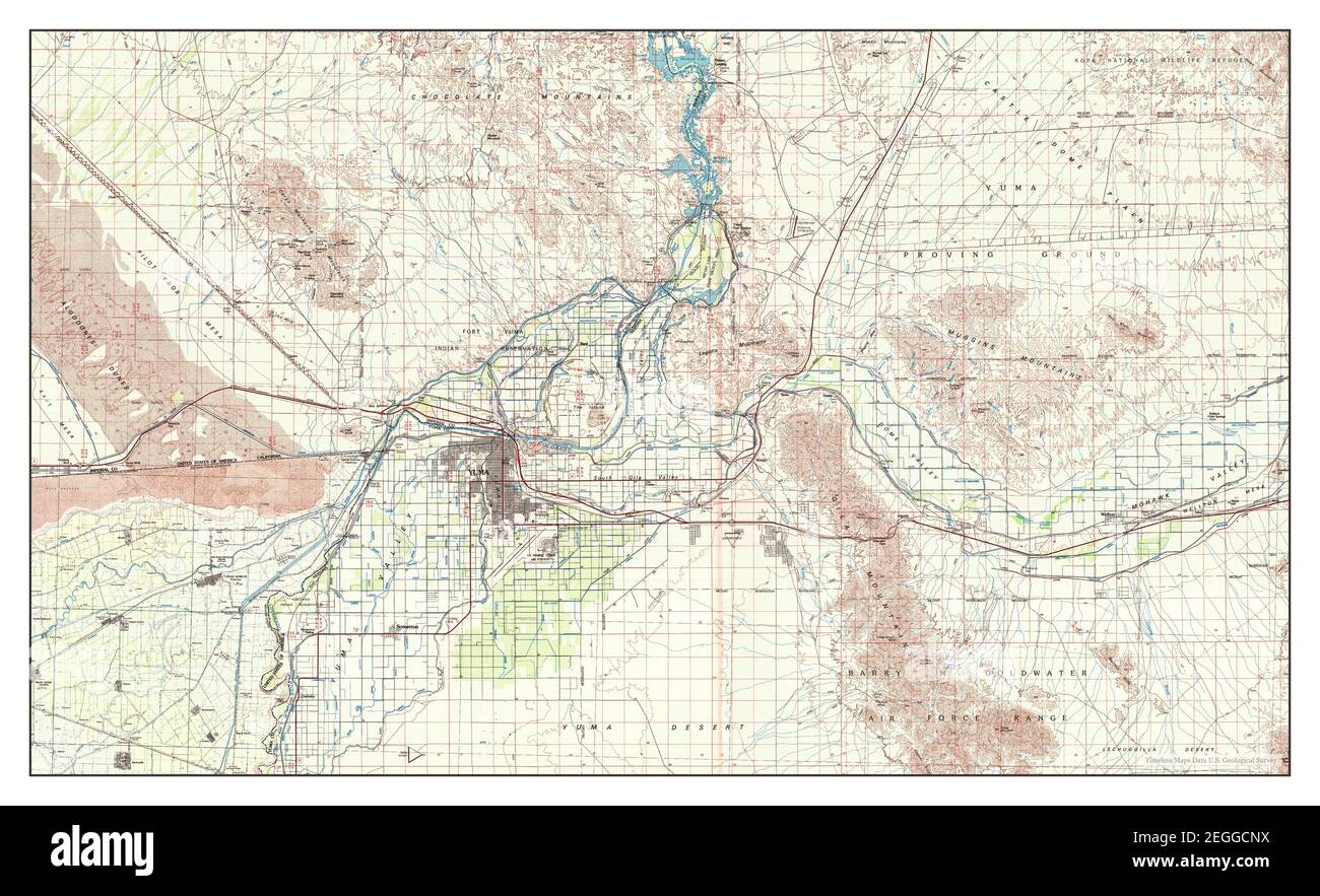 Yuma Map Cut Out Stock Images & Pictures - Alamy