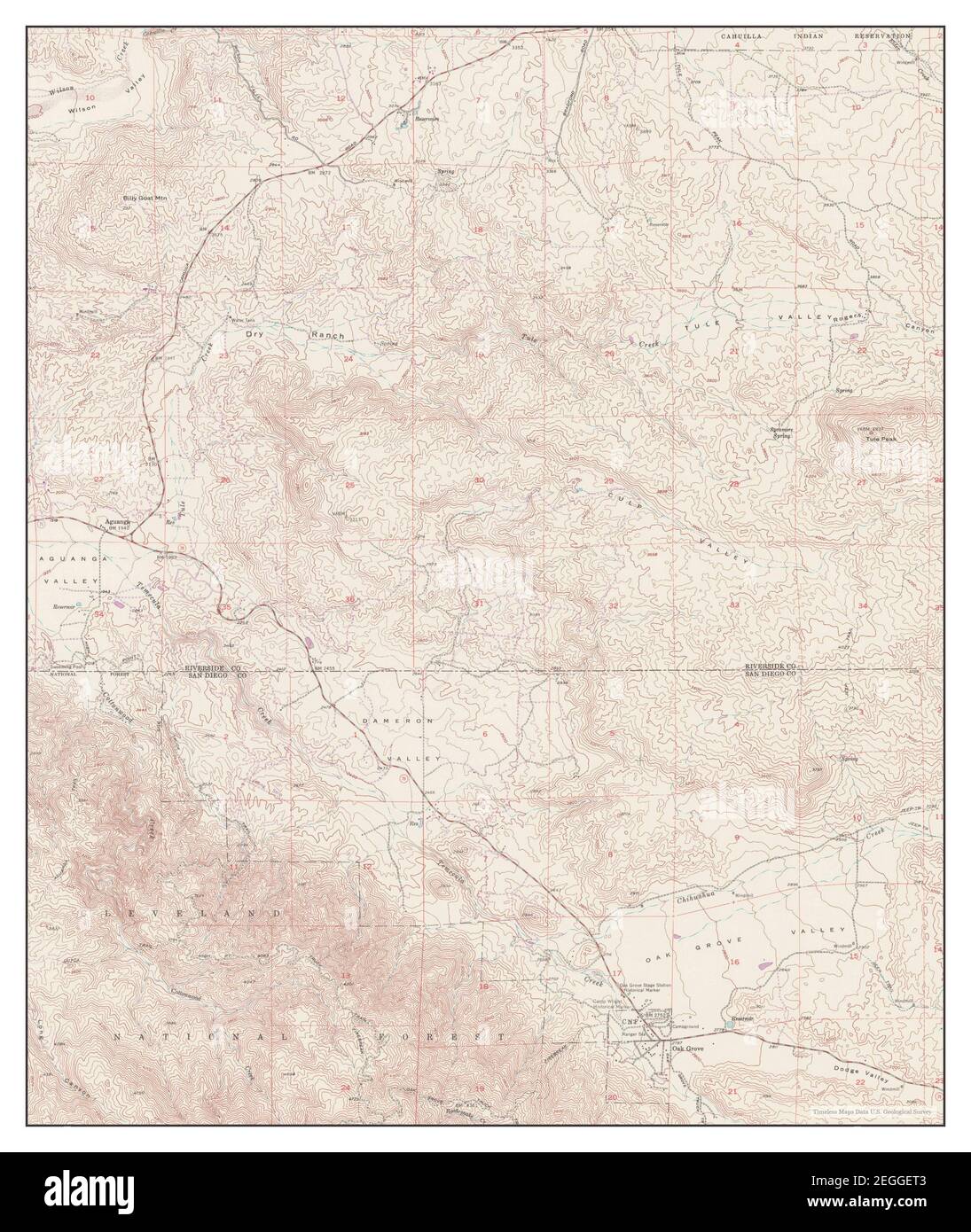 Aguanga, California, map 1954, 1:24000, United States of America by ...